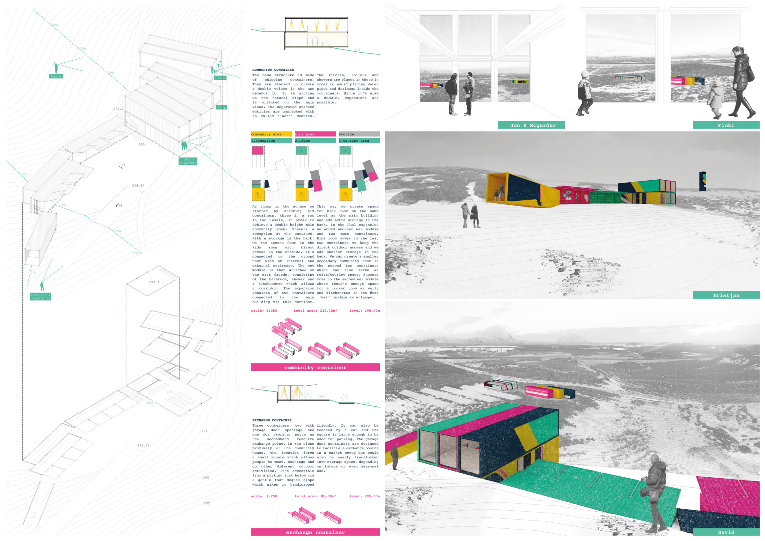 Architecture project // Recycled Shipping Containers Weaving Community ...