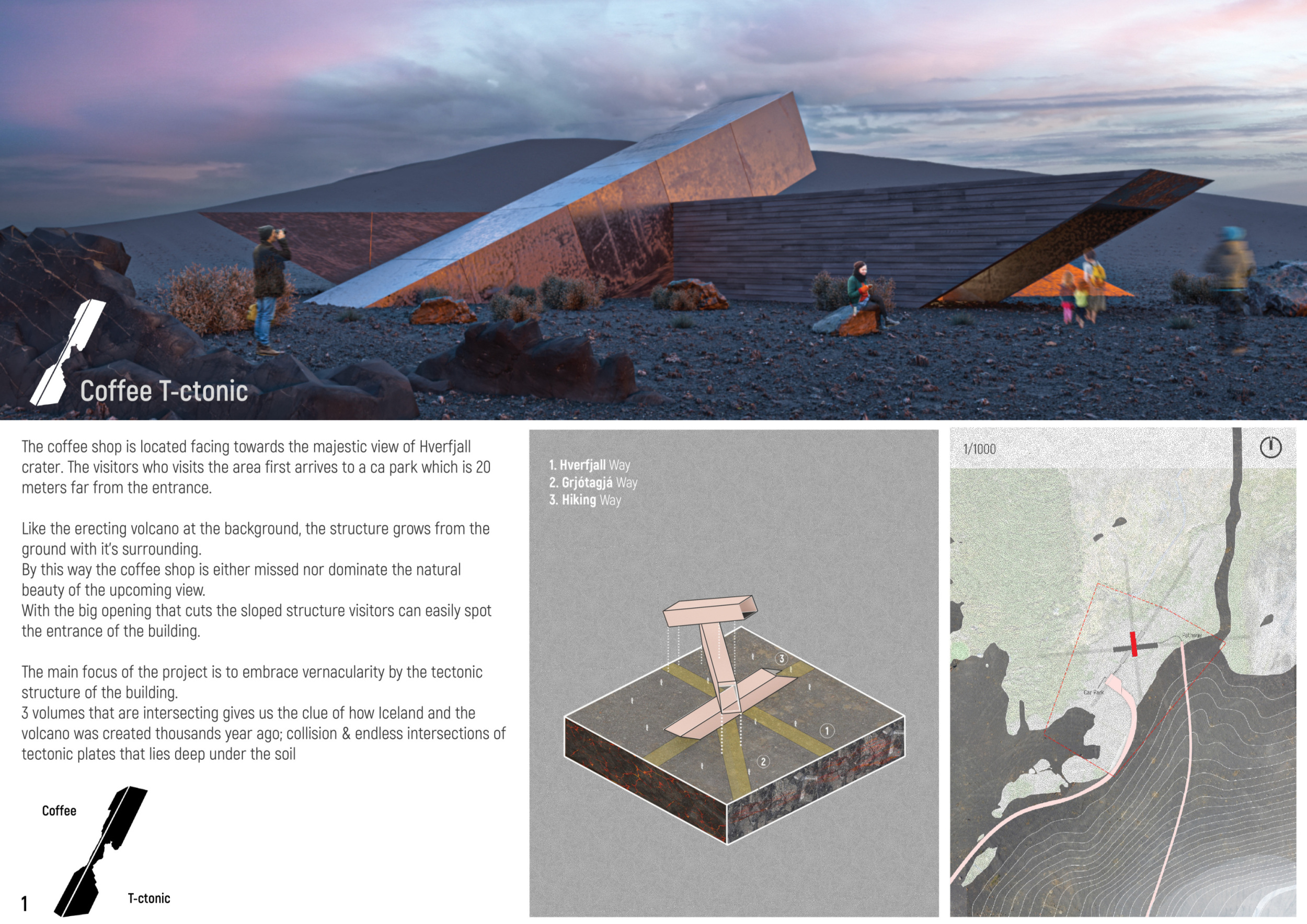 Architecture project // Tectonic Granite and Timber Structure ...