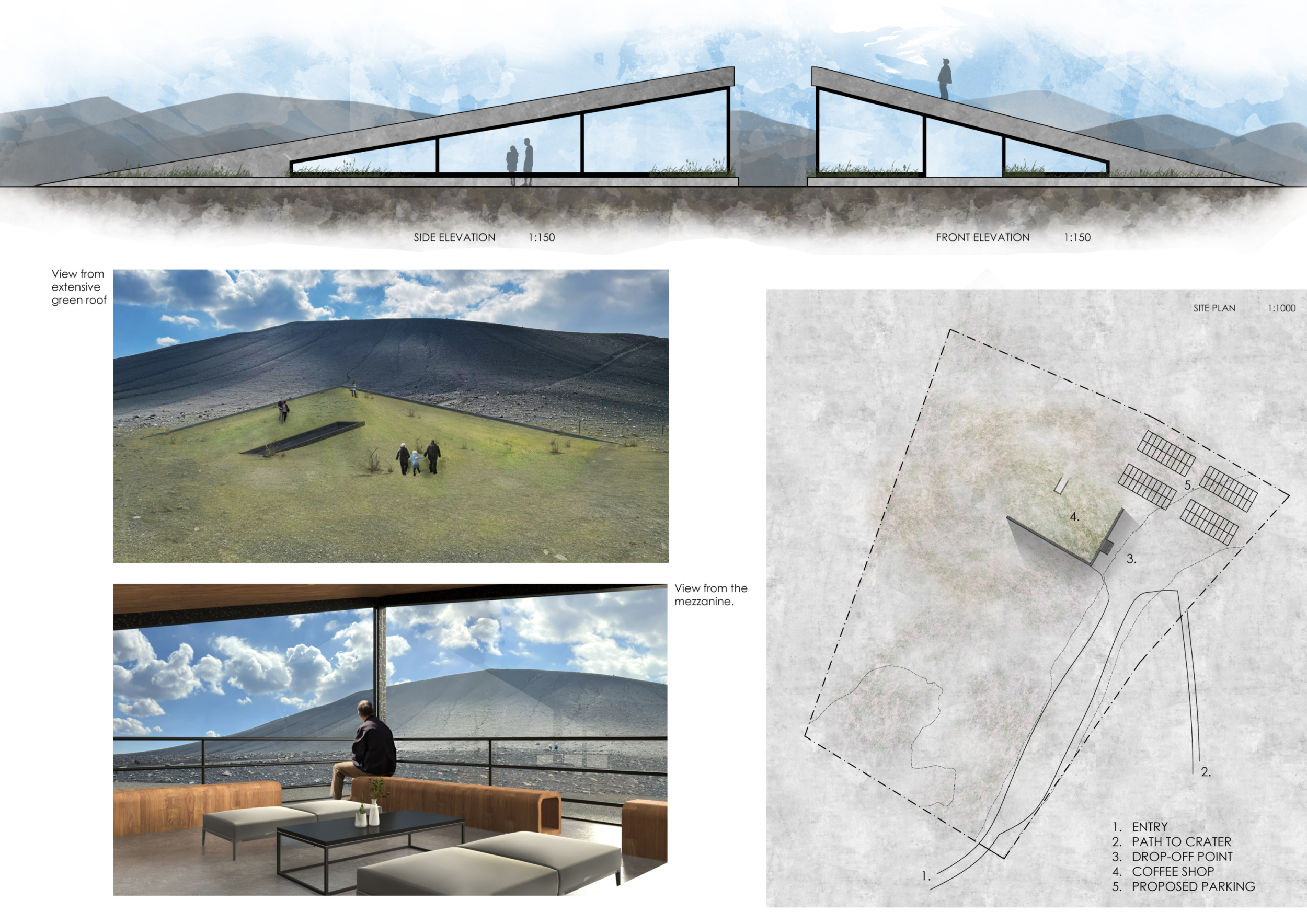 Architecture project // Walkable Green Roof Featuring Polished Concrete ...
