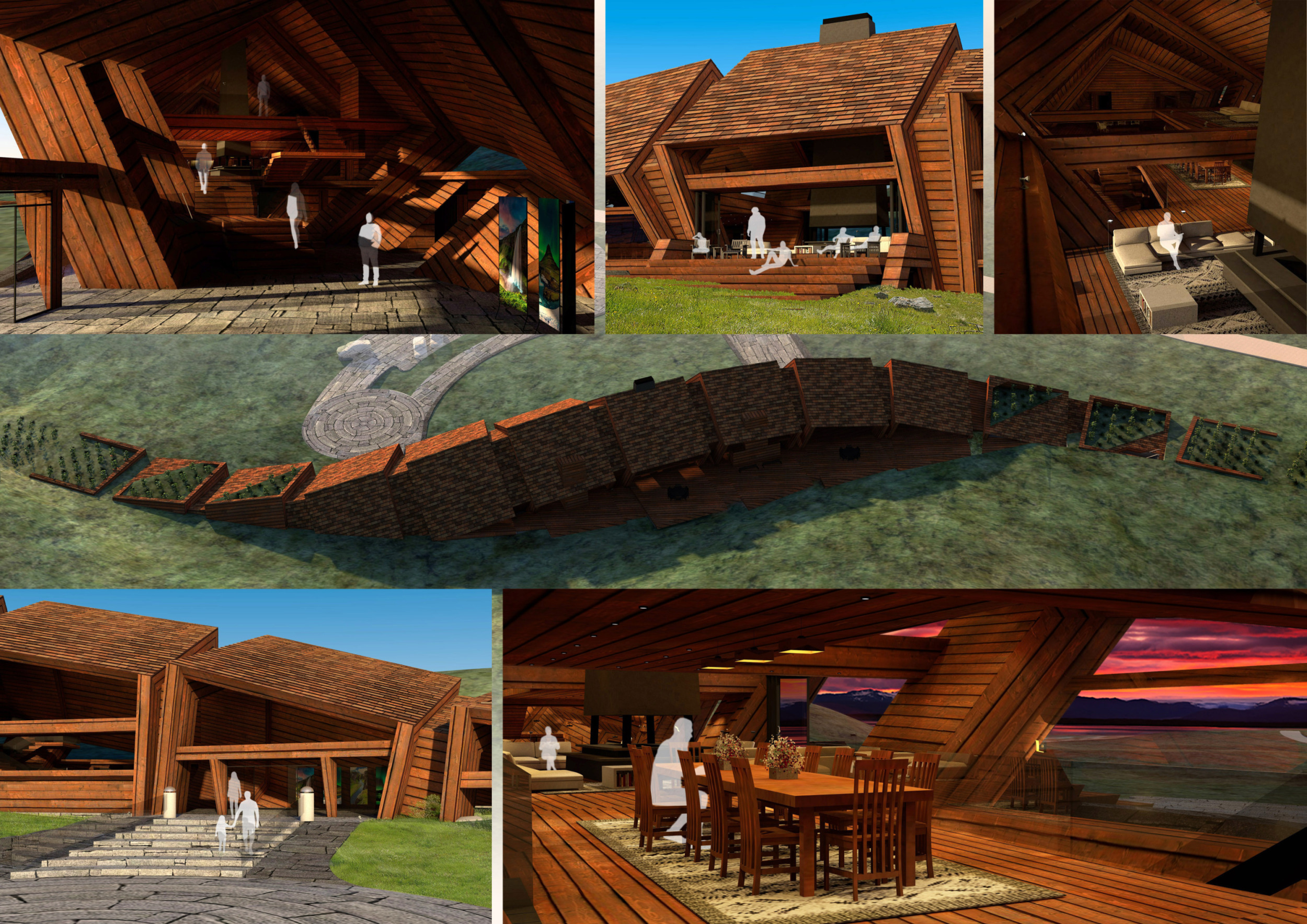 Architecture project // Cubic Volumes and Wood Shingles Harmonize in a ...