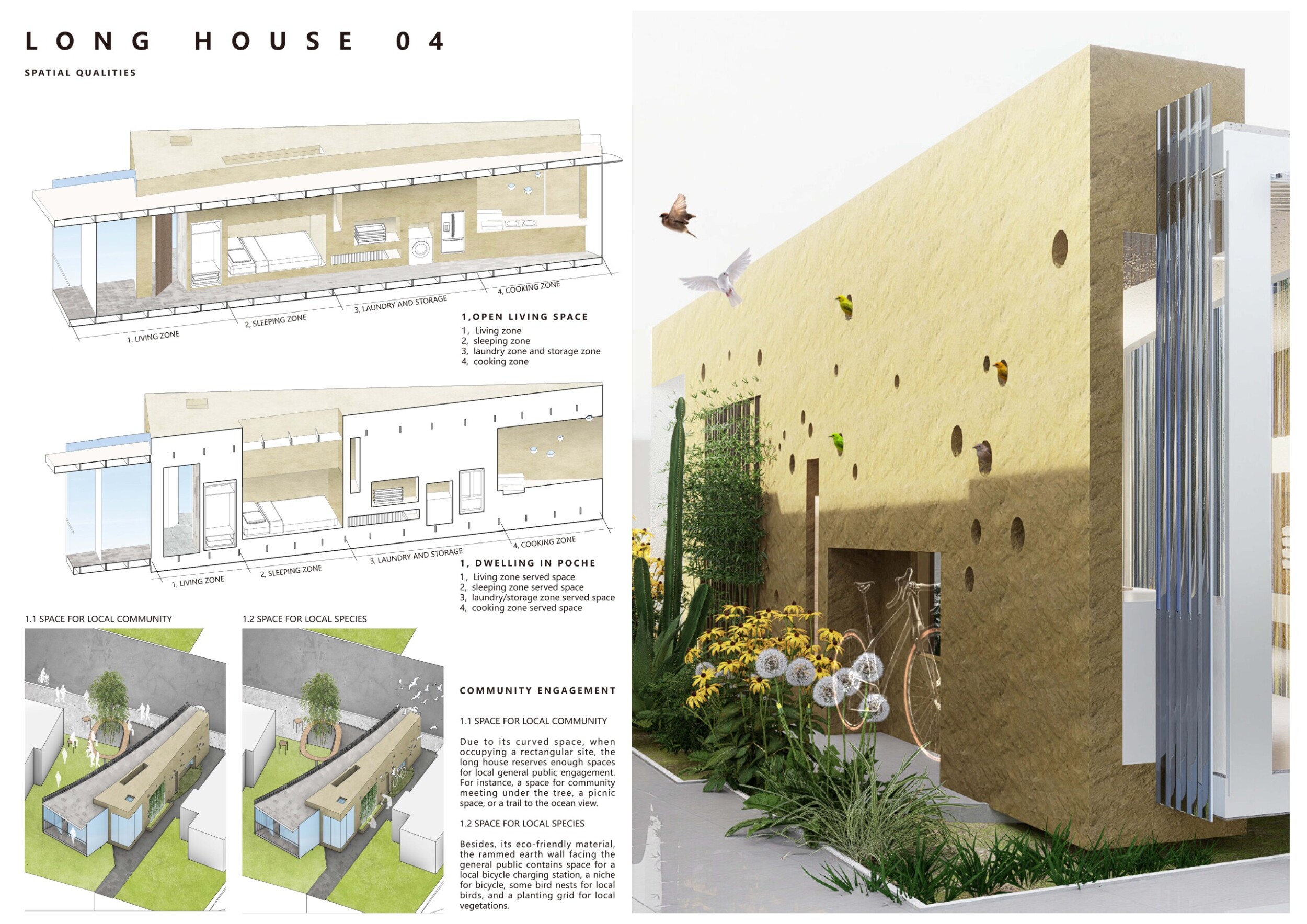 Architecture project // Rammed Earth and Polycarbonate Integration in a ...