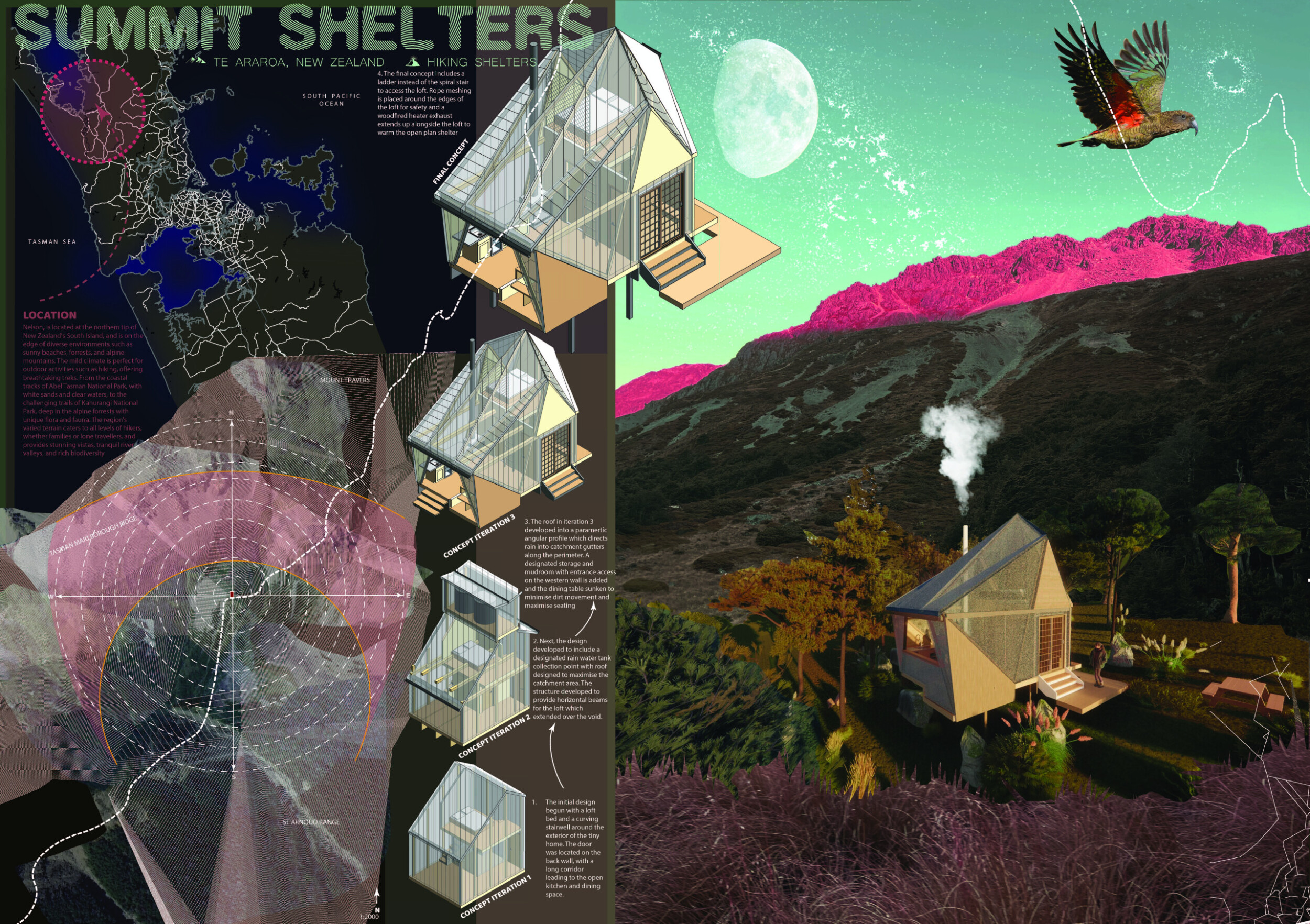 Architecture project // Elevated Shelters with Charred Wooden Shingles ...