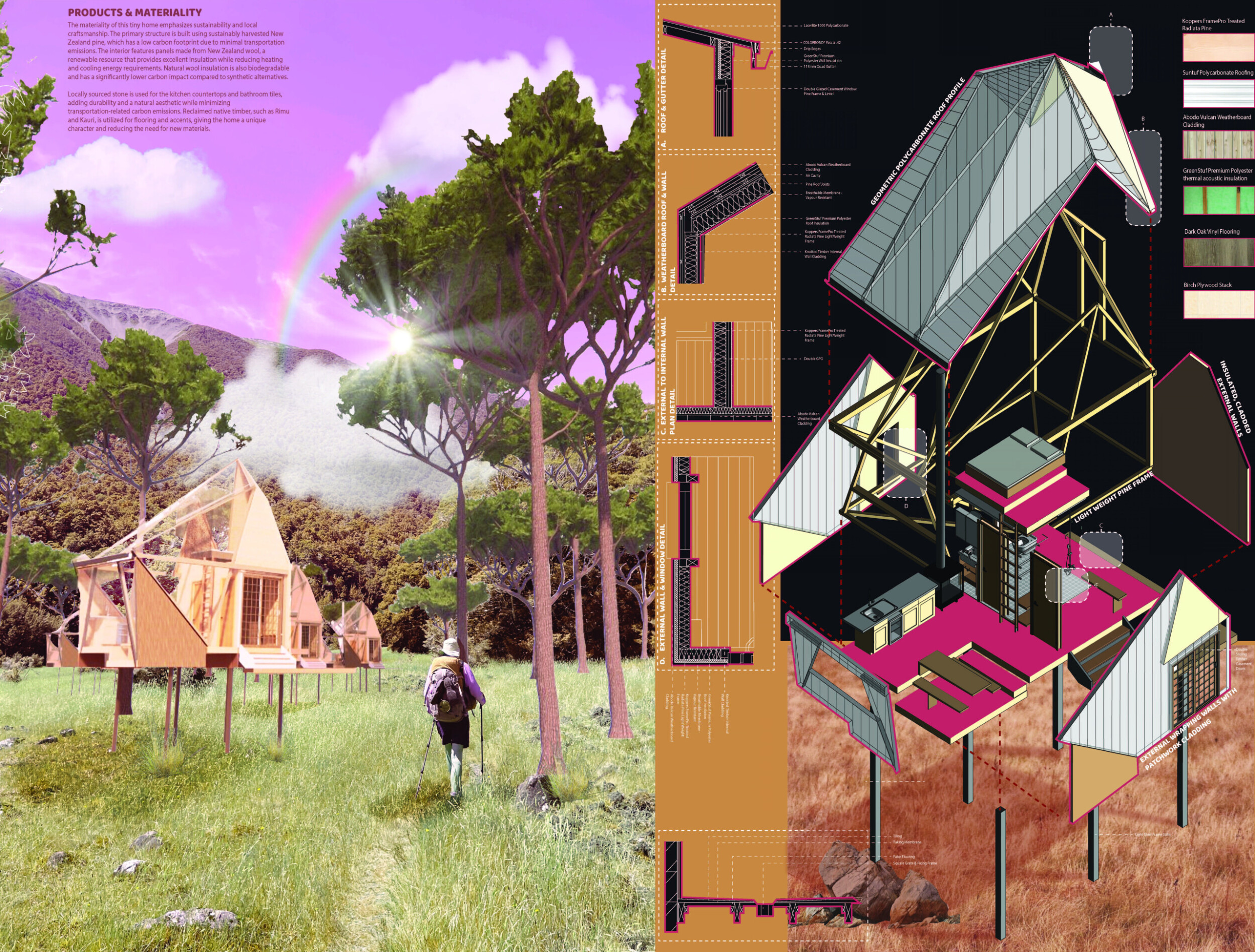 Architecture project // Elevated Shelters with Charred Wooden Shingles ...