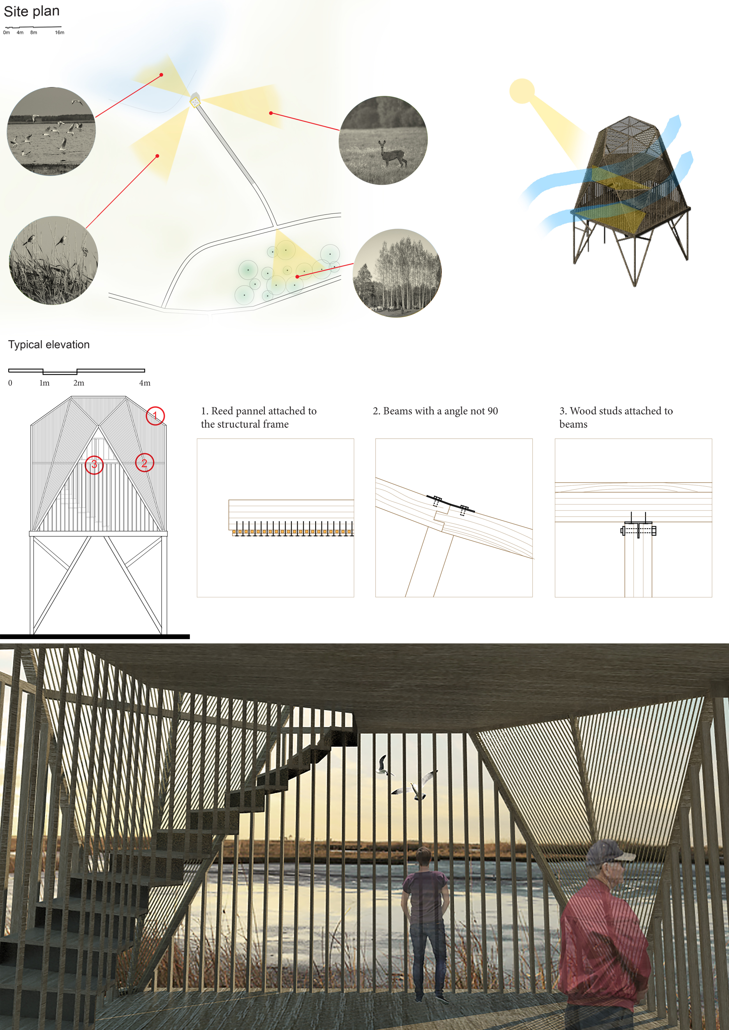 Architecture project // Elevated Observation Platform Crafted from ...