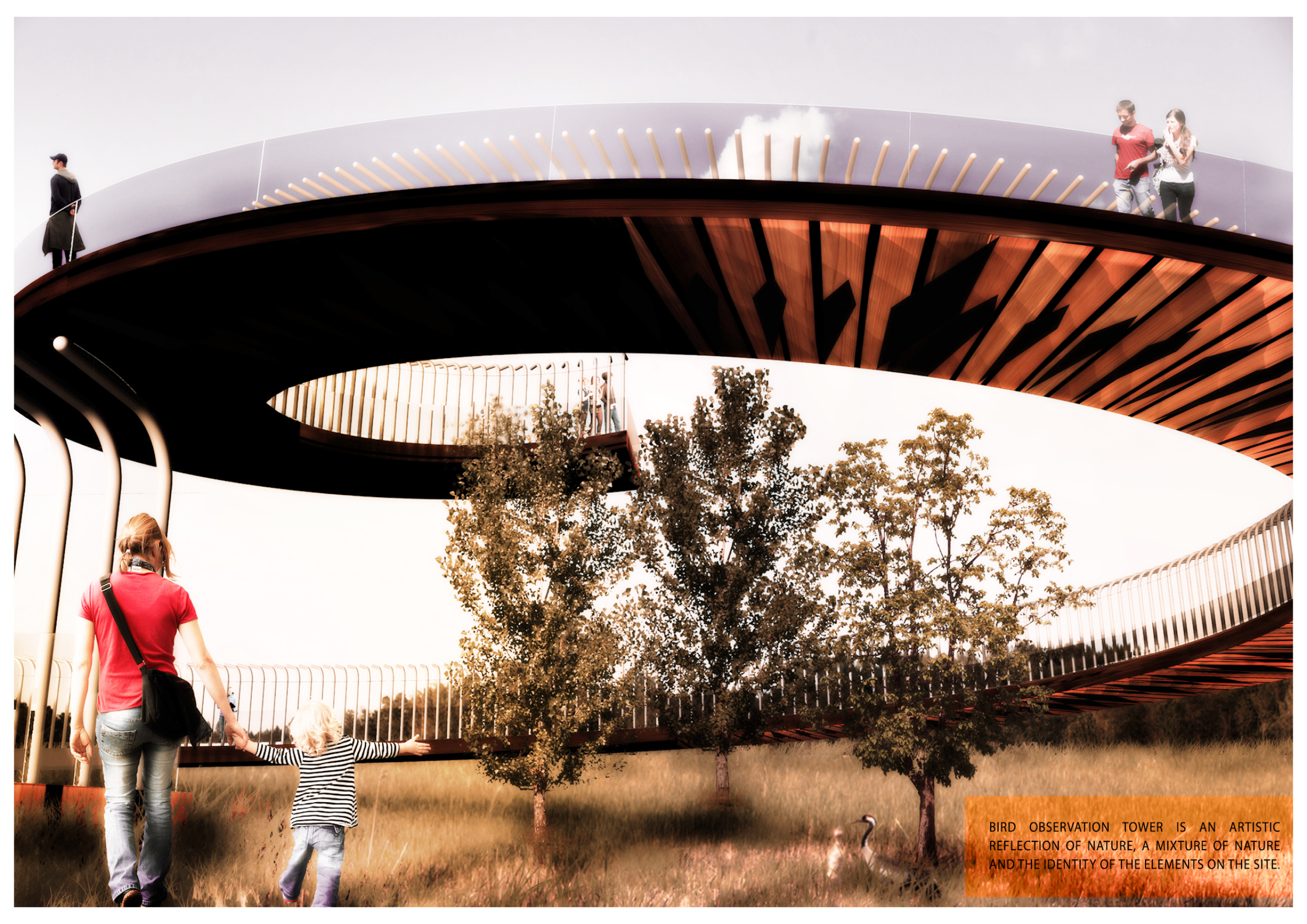 Architecture project // Elevated Observation Platform Crafted from ...