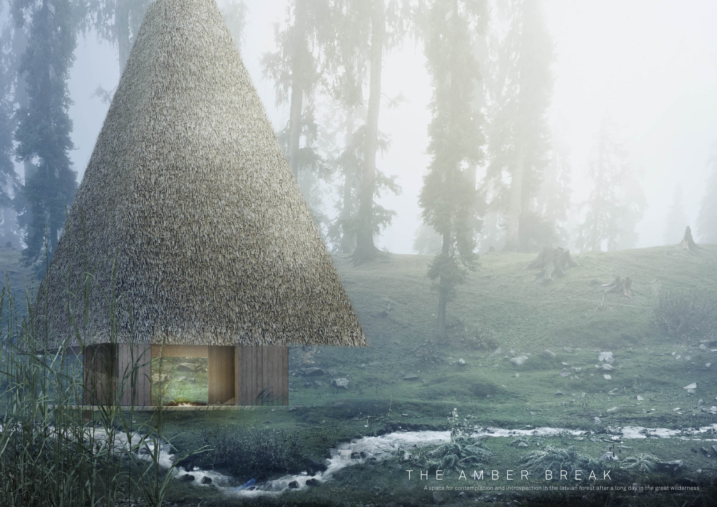 Architecture project // Conical Pavilion Featuring Thatched Straw Roof ...