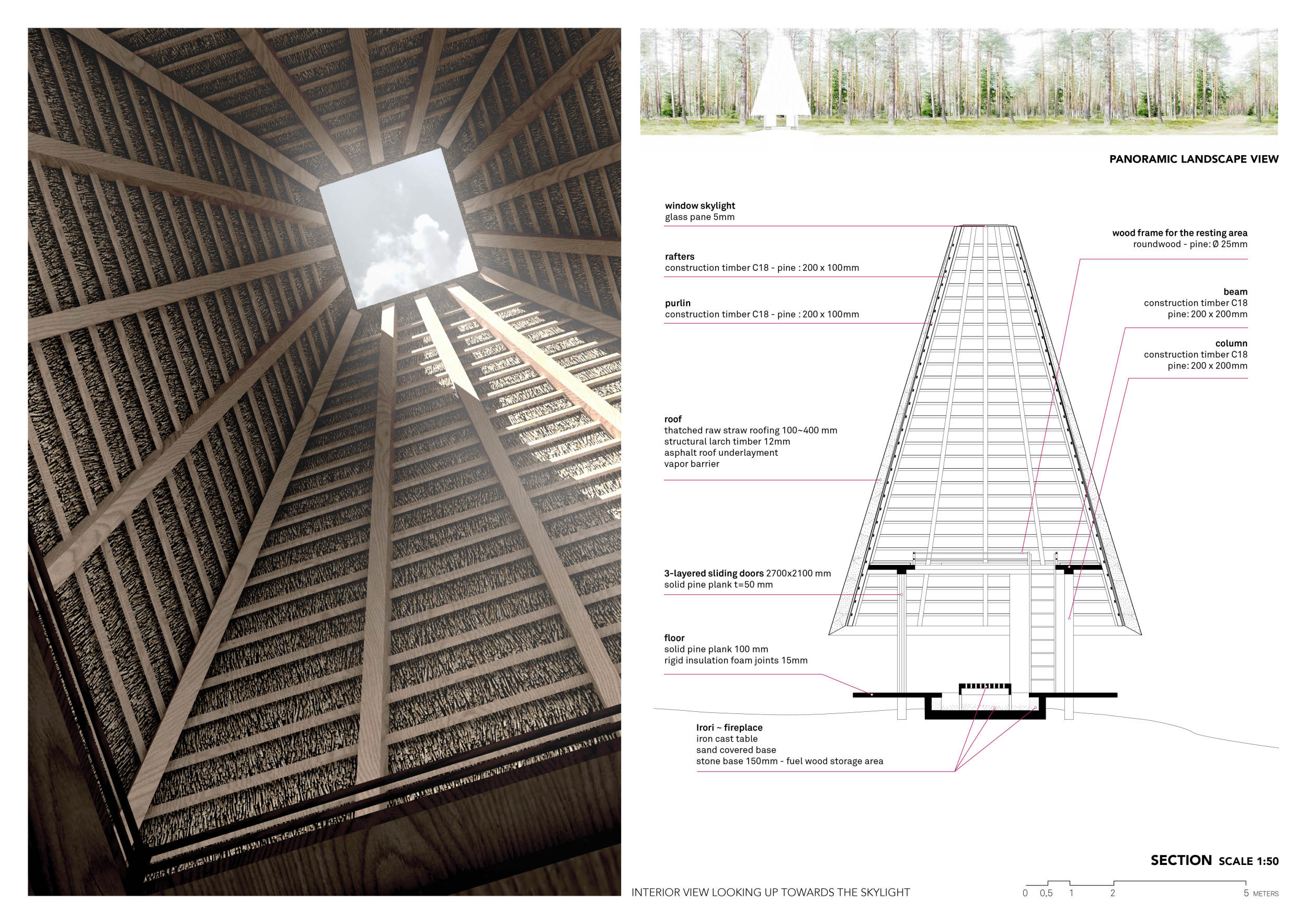 Architecture project // Conical Pavilion Featuring Thatched Straw Roof ...