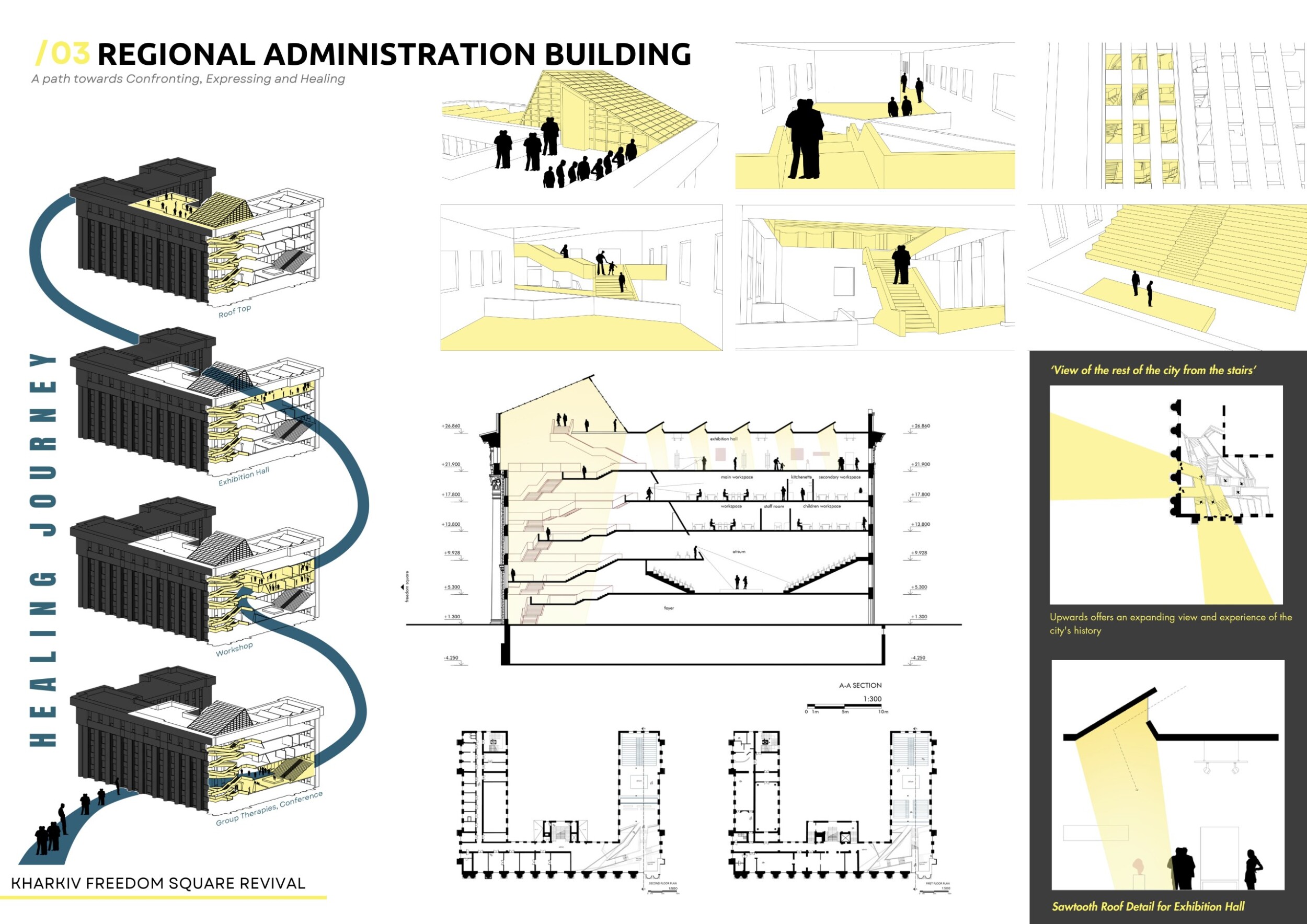 Architecture project // Reflective Water Features and Angular Forms ...