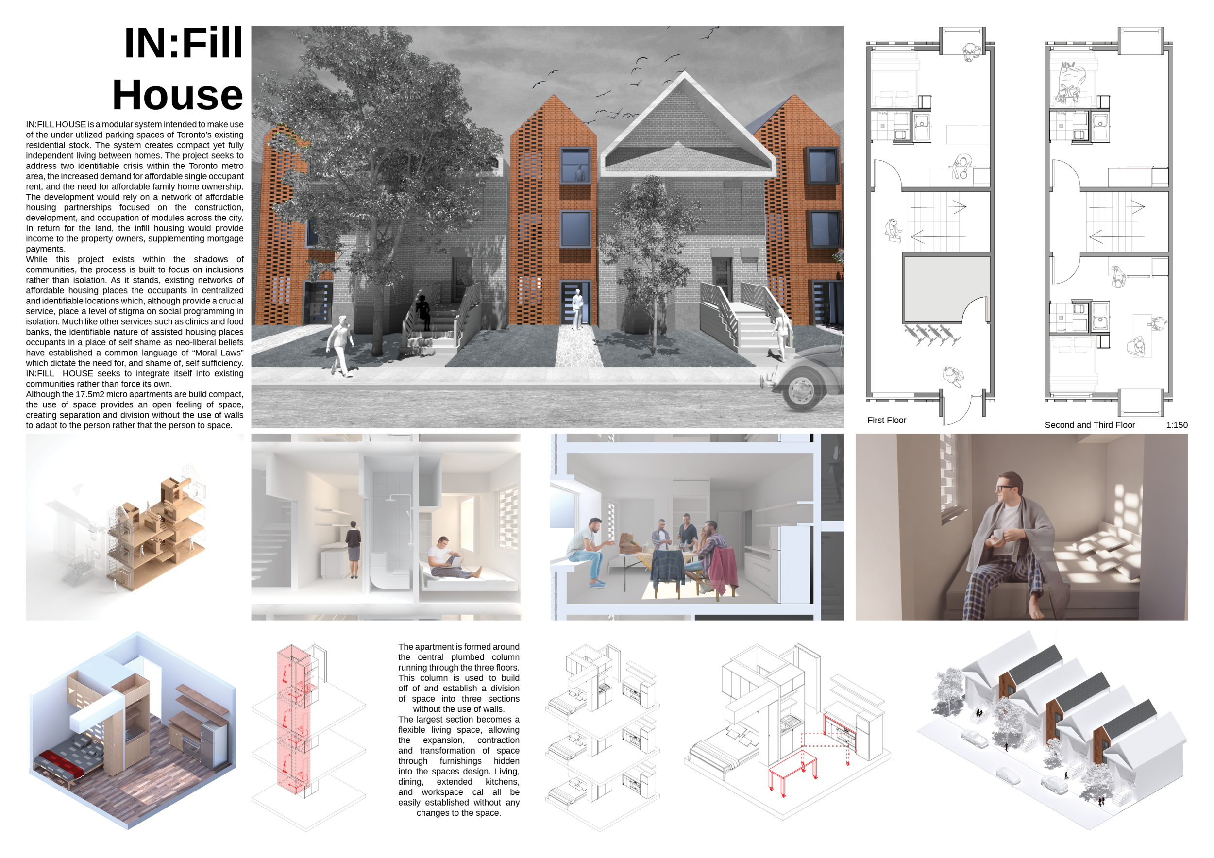 Architecture project // Flexible Living Spaces in Urban Infill Design