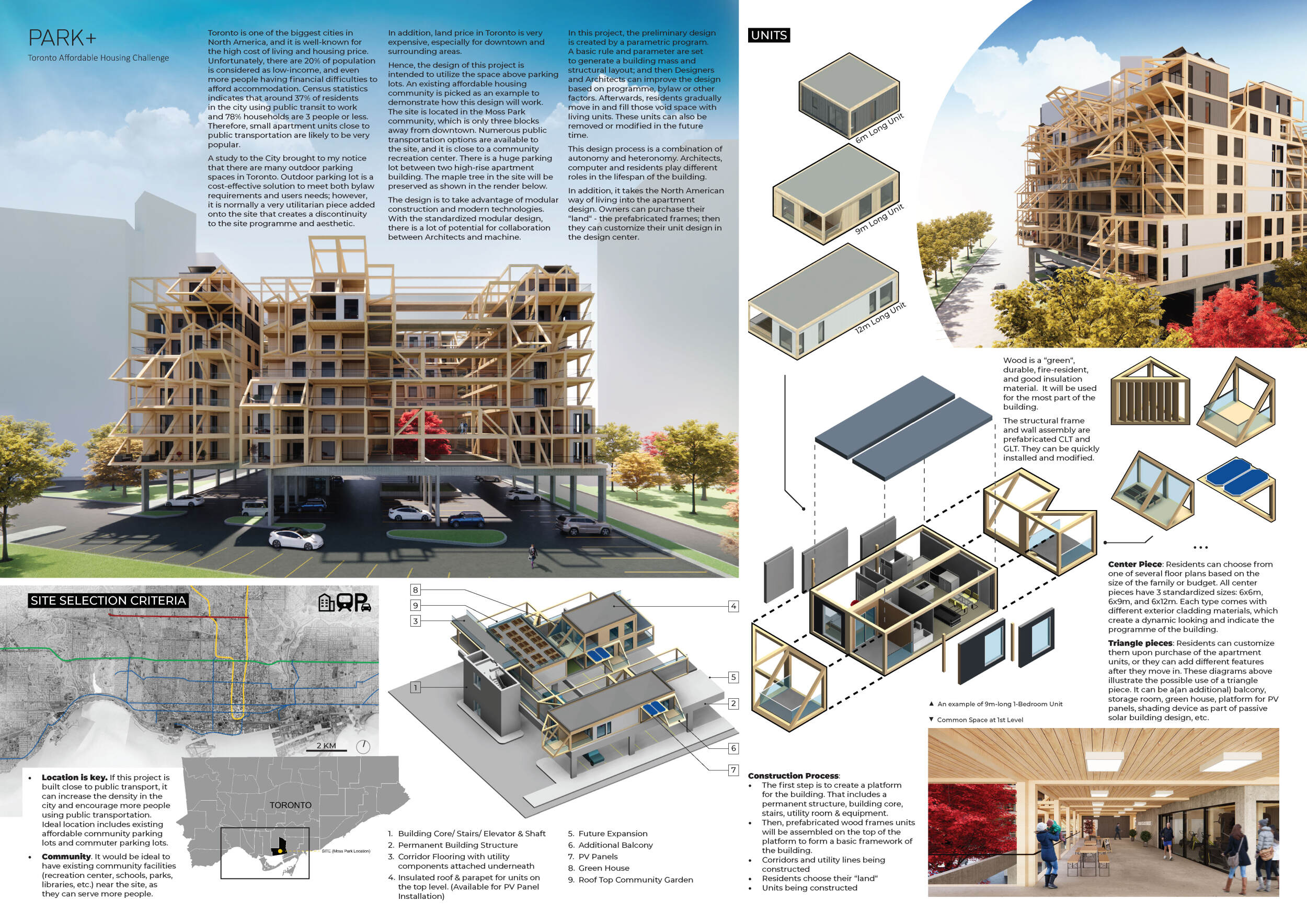 Architecture project // Timber Elevation over Existing Parking Enhances ...