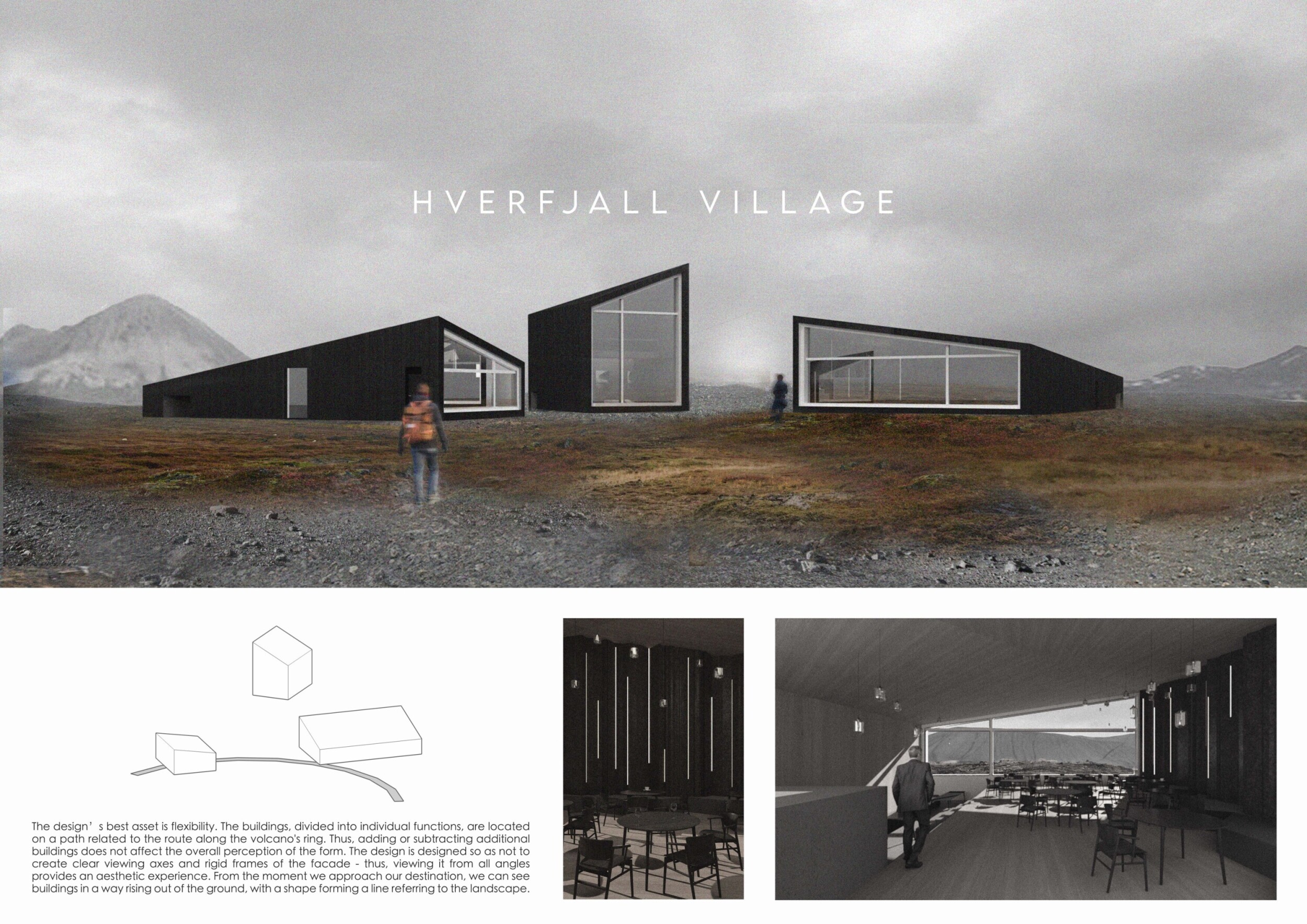 Architecture project // Charred Wood Structures Blending with Volcanic ...