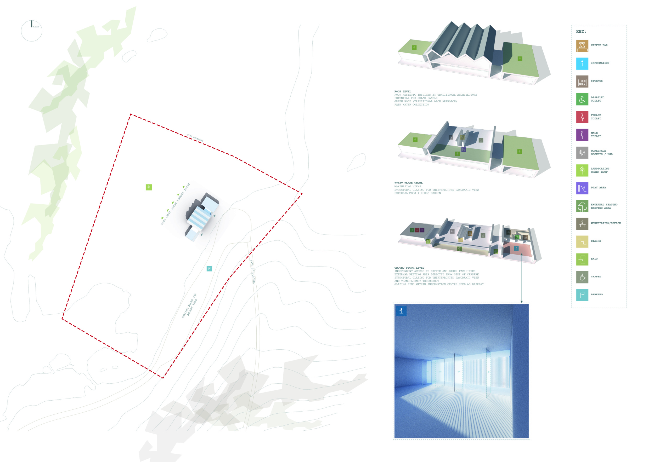 Architecture project // Timber Clad Community Space with Green Roof and ...