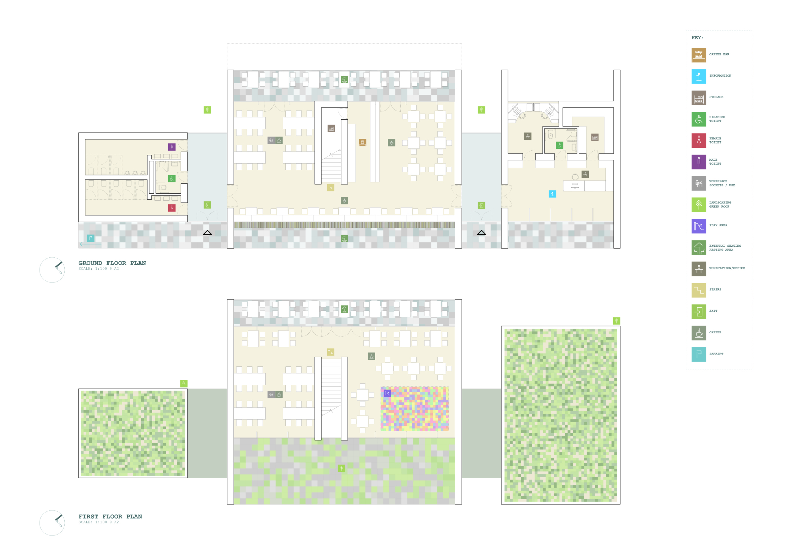 Architecture project // Timber Clad Community Space with Green Roof and ...