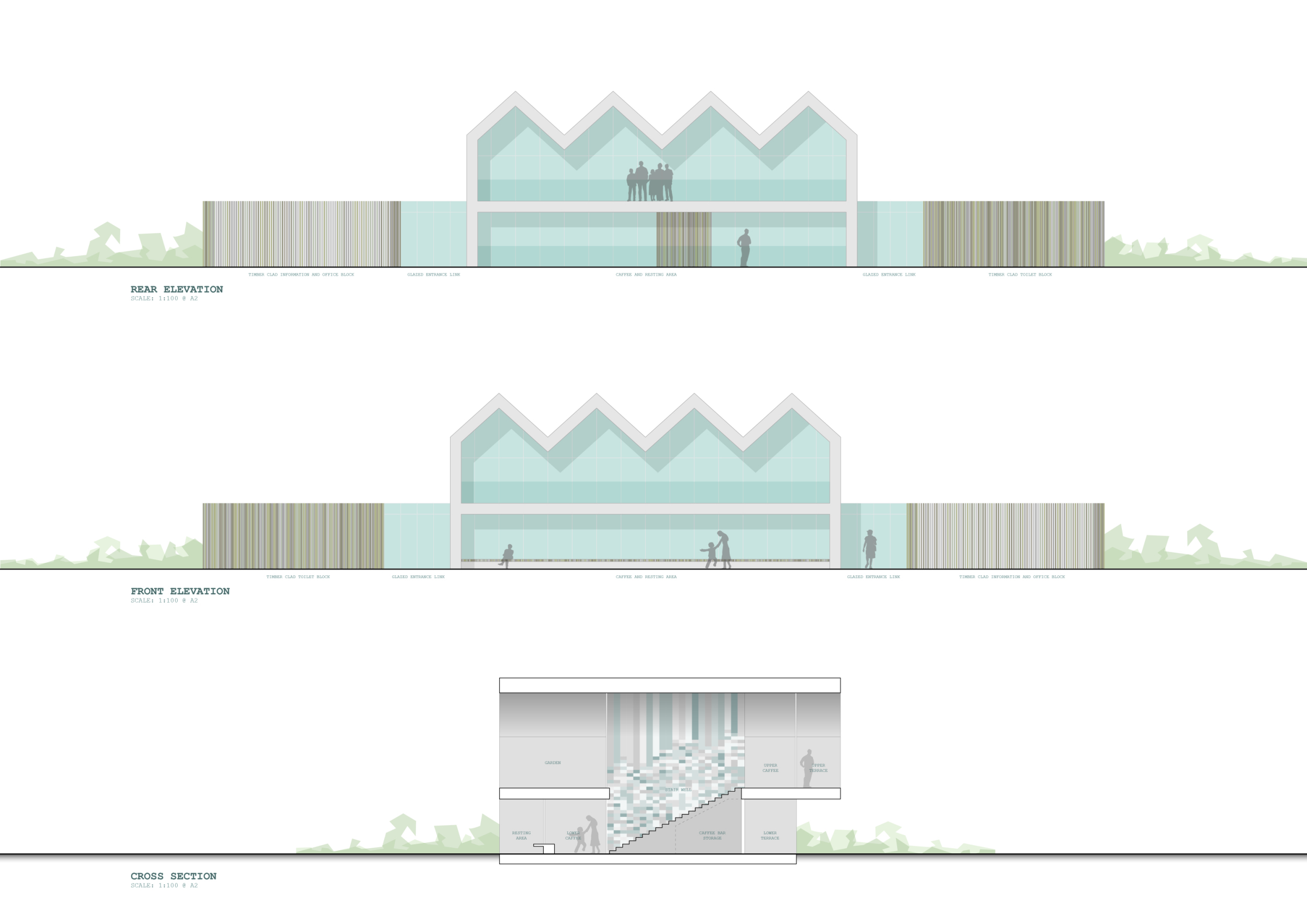 Architecture project // Timber Clad Community Space with Green Roof and ...