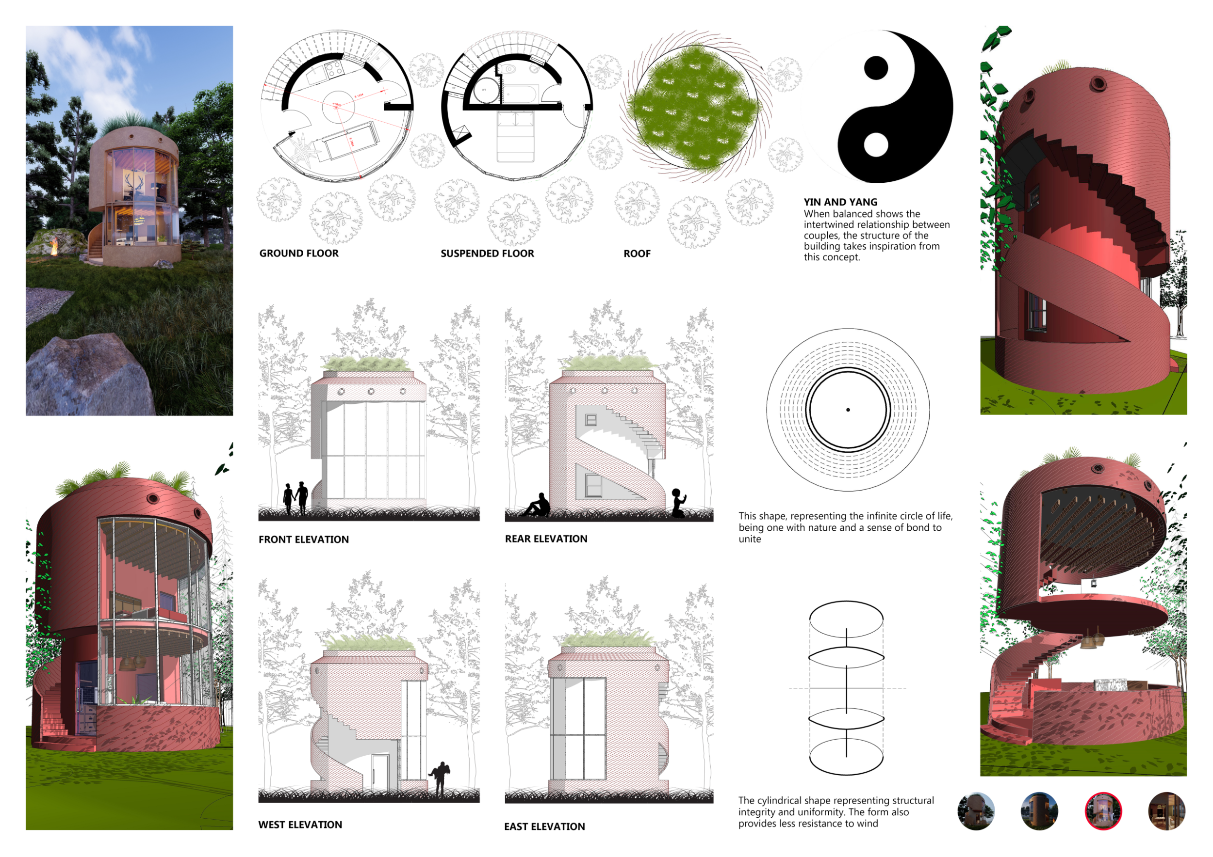 Architecture project // Cylindrical Structure Enhanced by Laterite ...