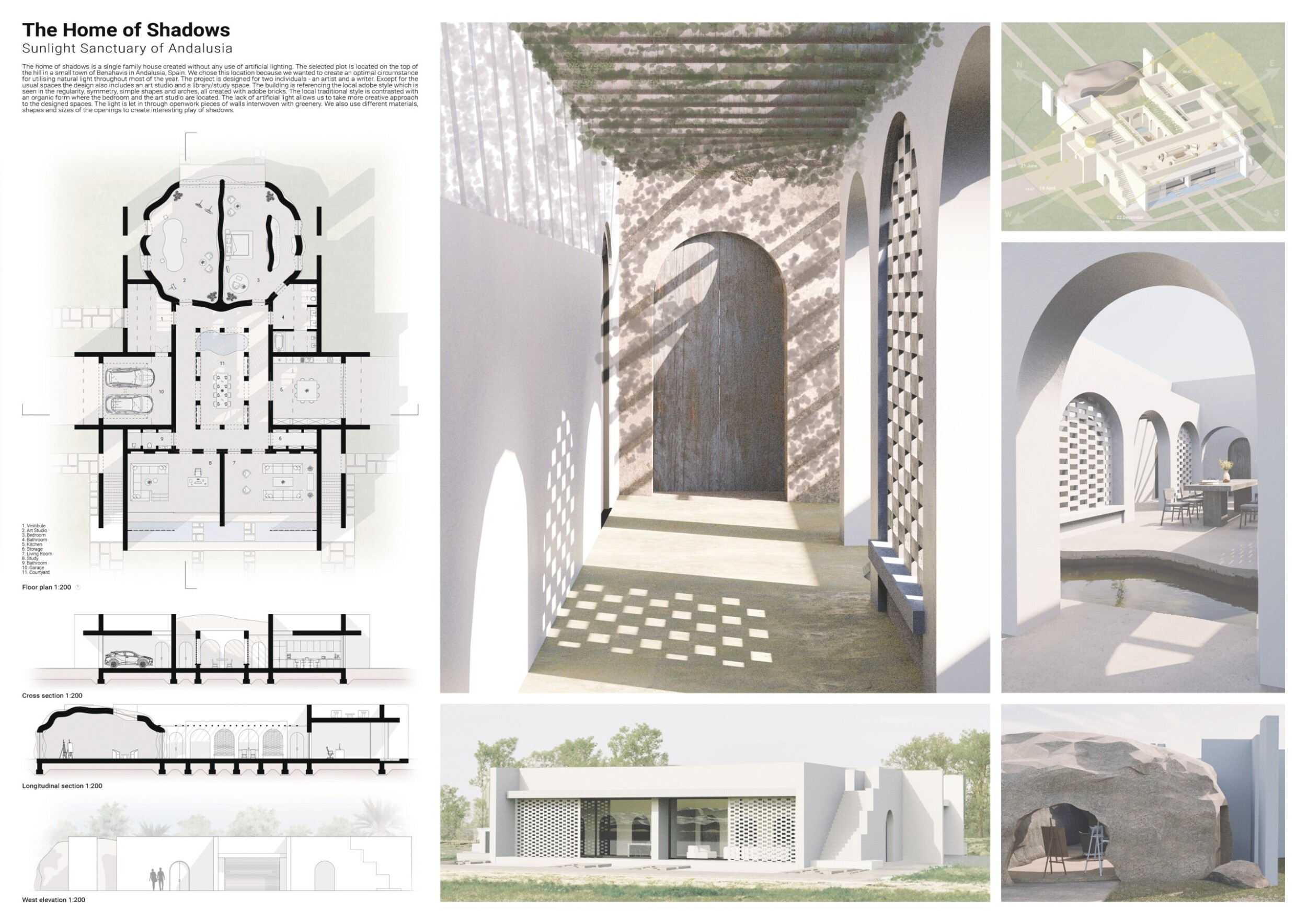 Architecture project // Interplay of Light Through Lattice Screens and ...