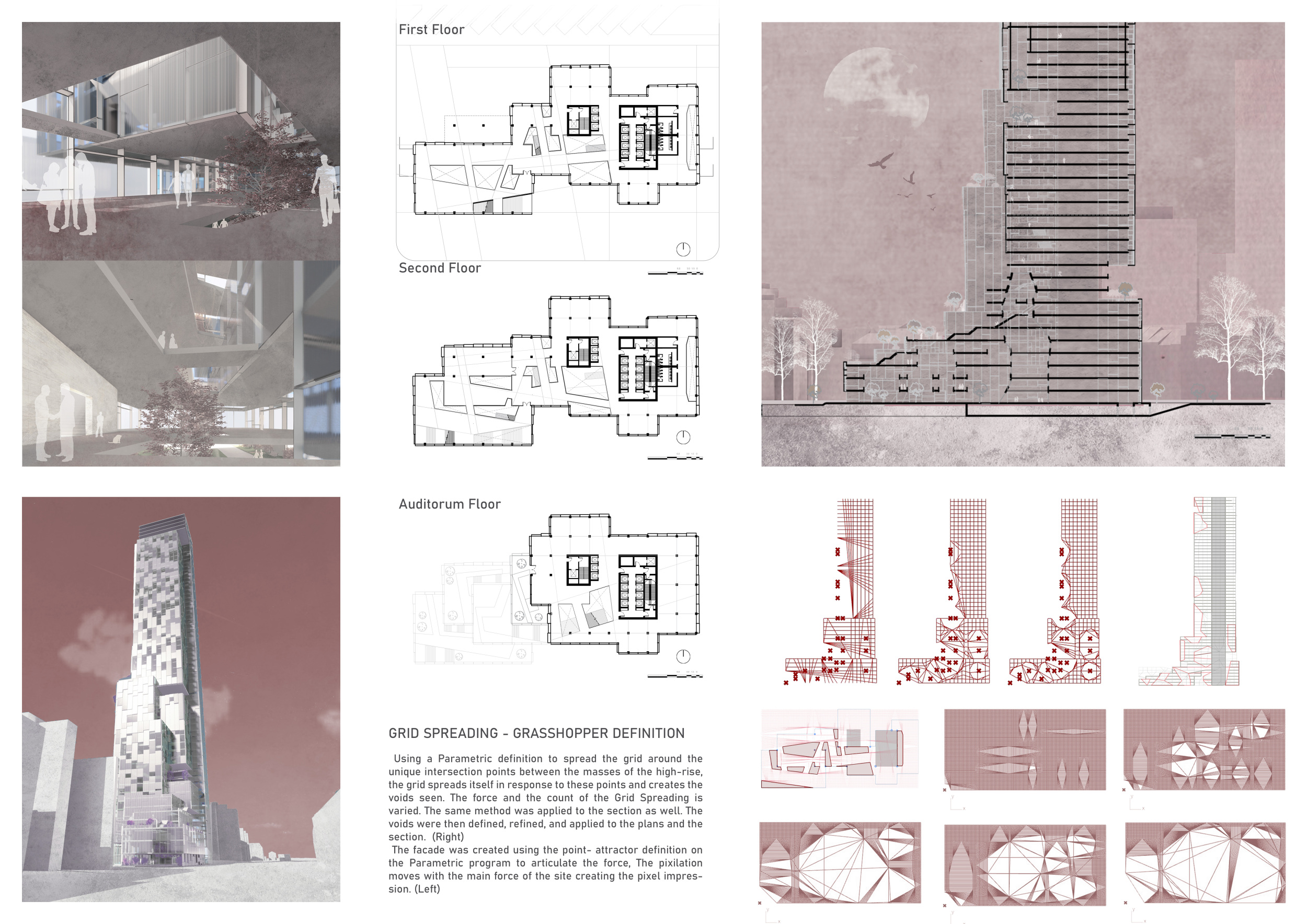 Architecture project // Vertical Gardens Intertwined with Circulation ...