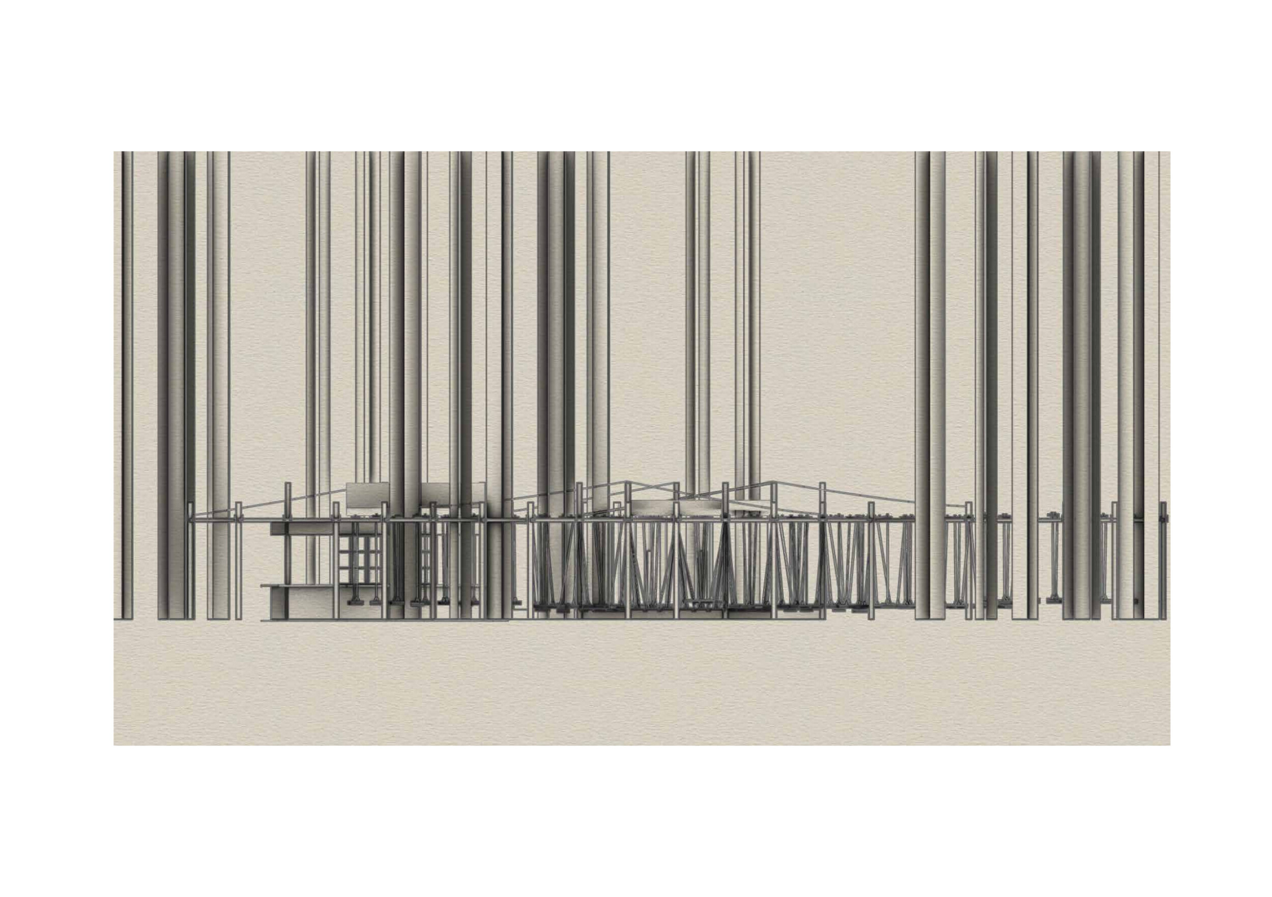 Architecture project // Vertical Steel Canopy Enveloping Glass and ...