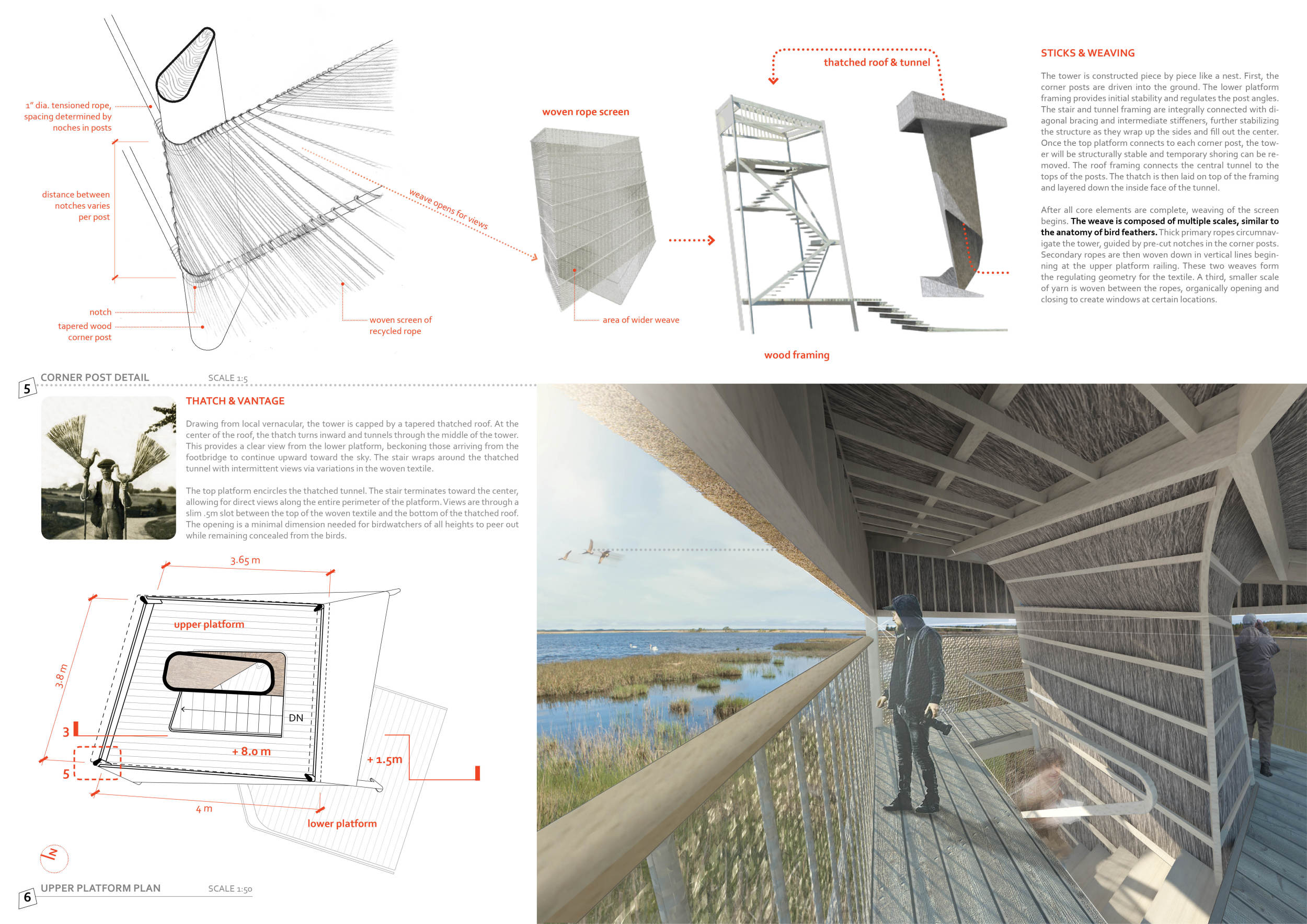 Architecture project // Woven Rope Screens and Thatch Roof Envelop an ...
