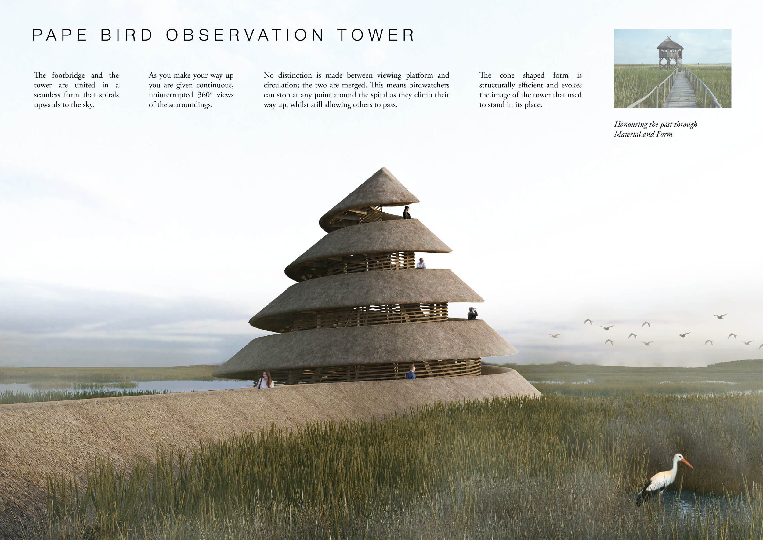 Architecture project // Spiral Timber Structure with Thatch Roof ...