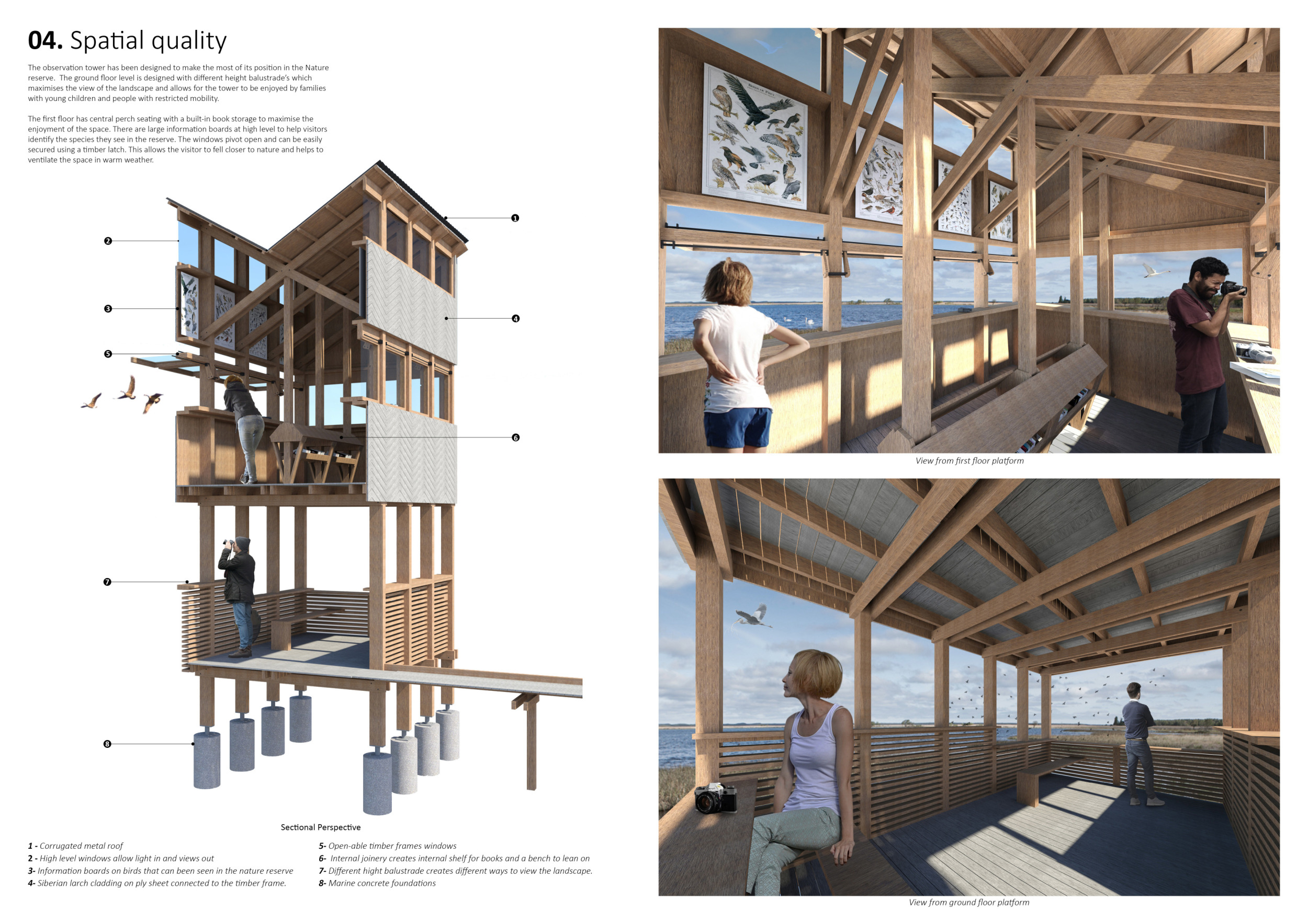 Architecture project // Elevated Observation Platform Crafted from ...