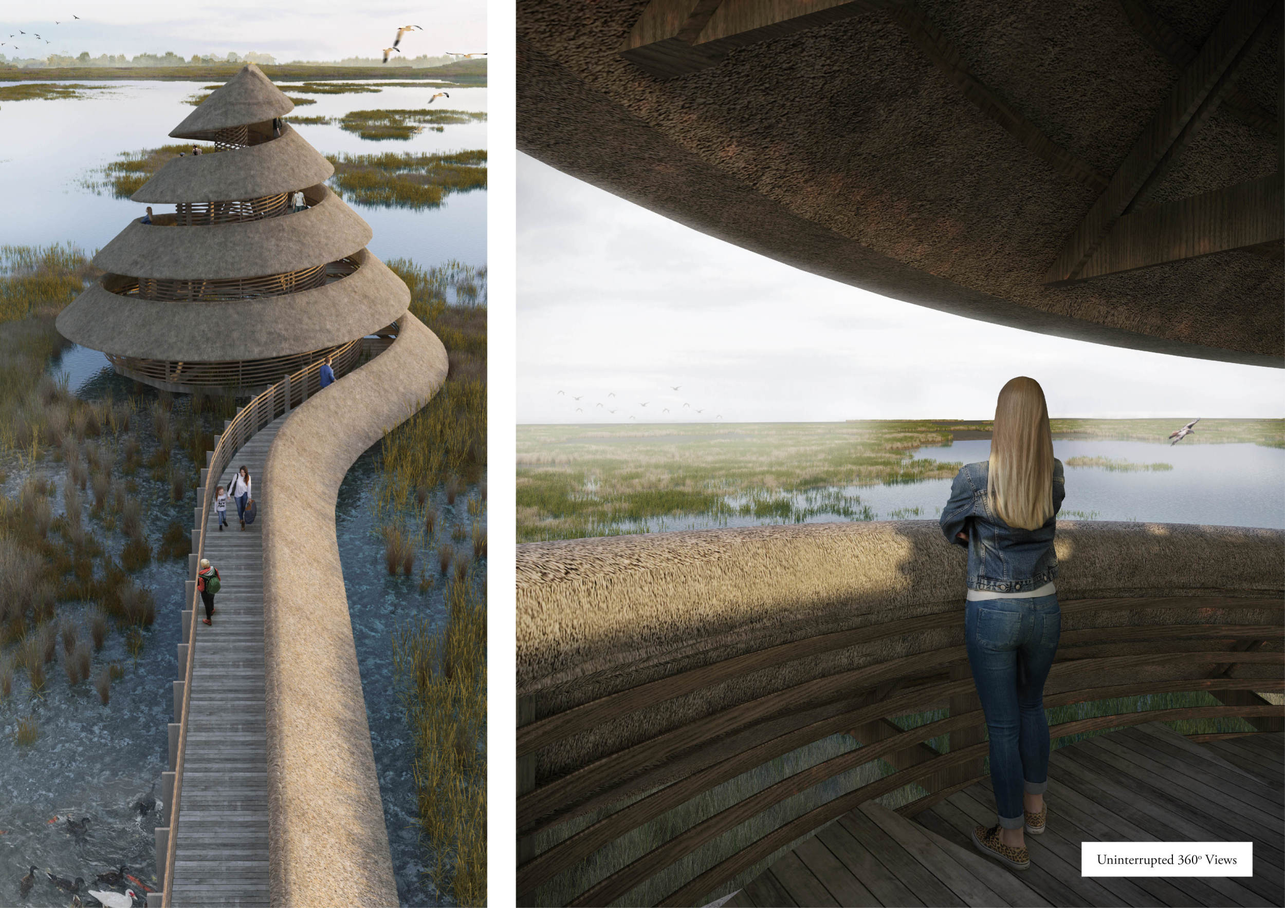 Architecture project // Spiral Timber Structure with Thatch Roof ...