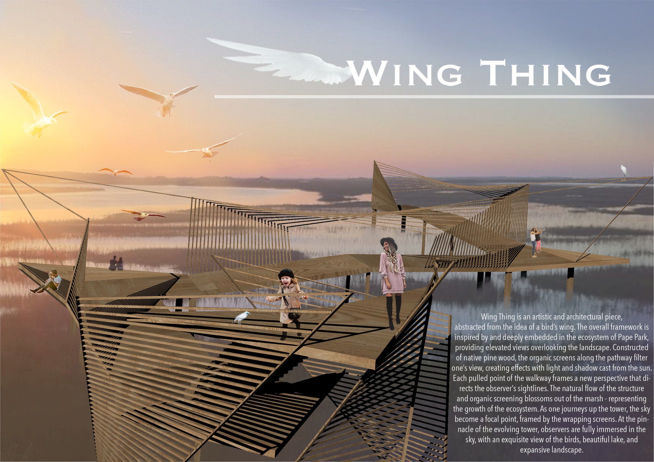 Architecture project // Elevated Platforms of Native Pine Wood ...