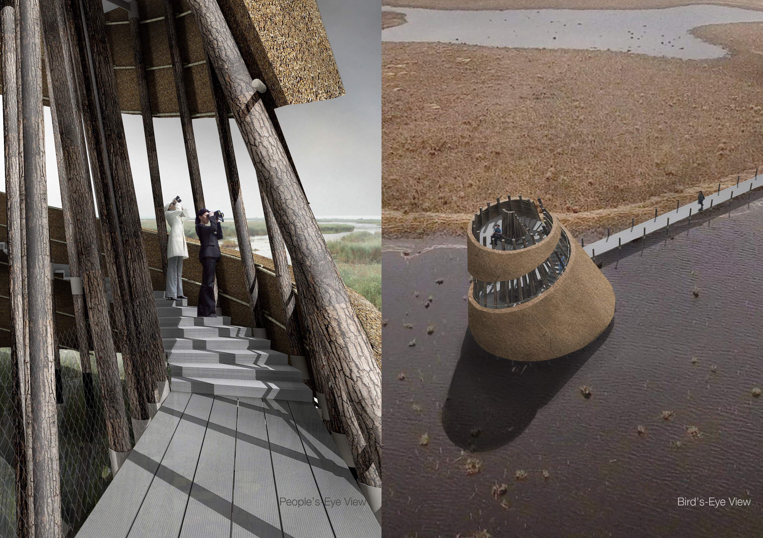 Architecture project // Spiral Observation Tower Framed with Local ...