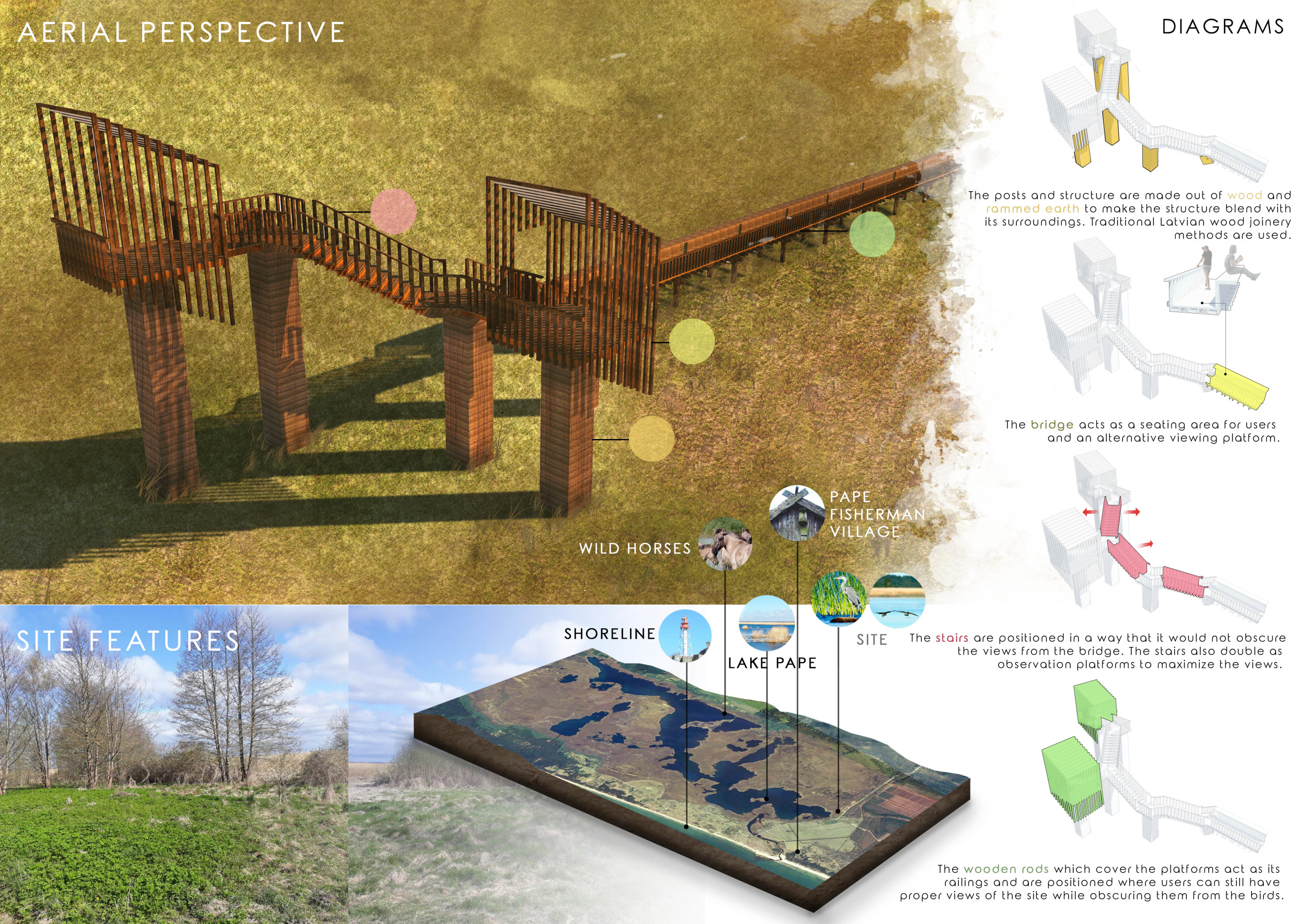 Architecture project // Rammed Earth Columns and Timber Platforms ...