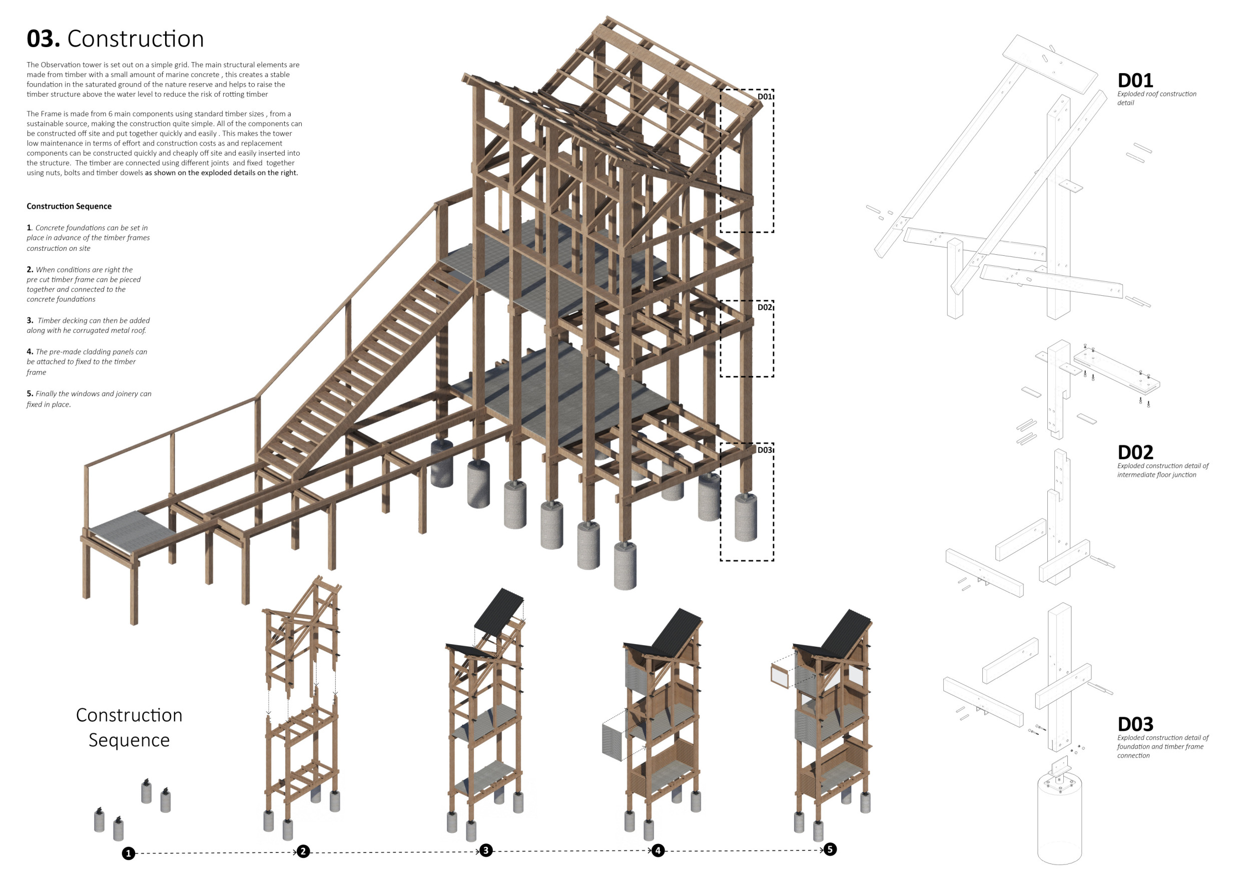 Architecture project // Elevated Observation Platform Crafted from ...