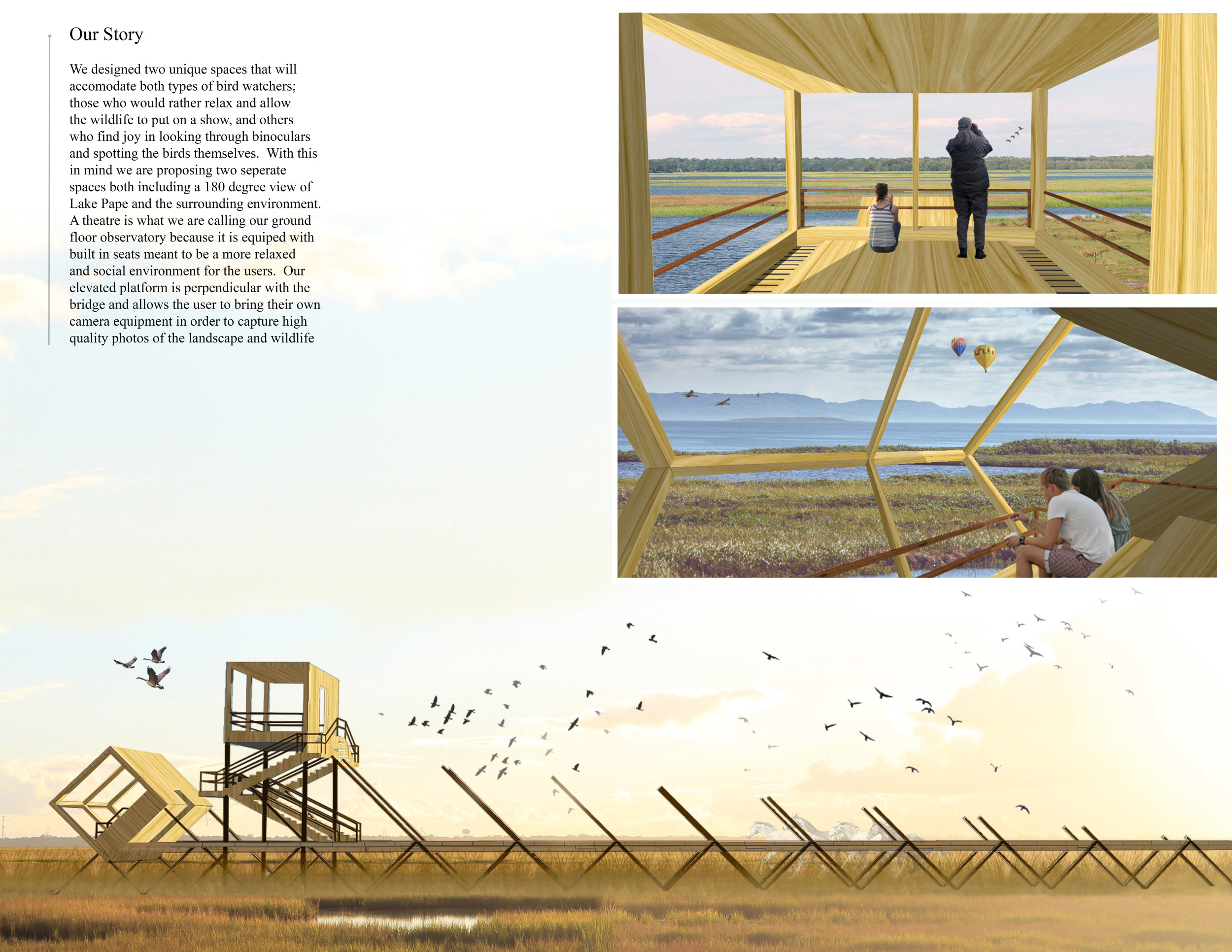 Architecture project // Tilted Cubes of Charred Wood and Glulam Beams ...