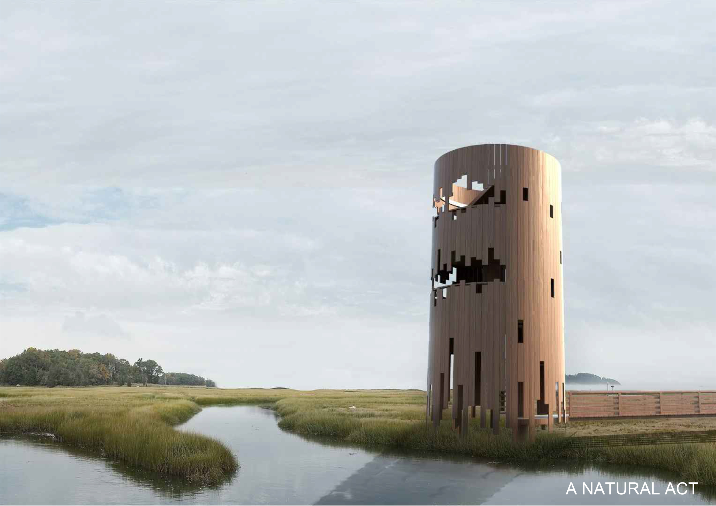 Architecture project // Cylindrical Reclaimed Wood Structure Enhancing ...