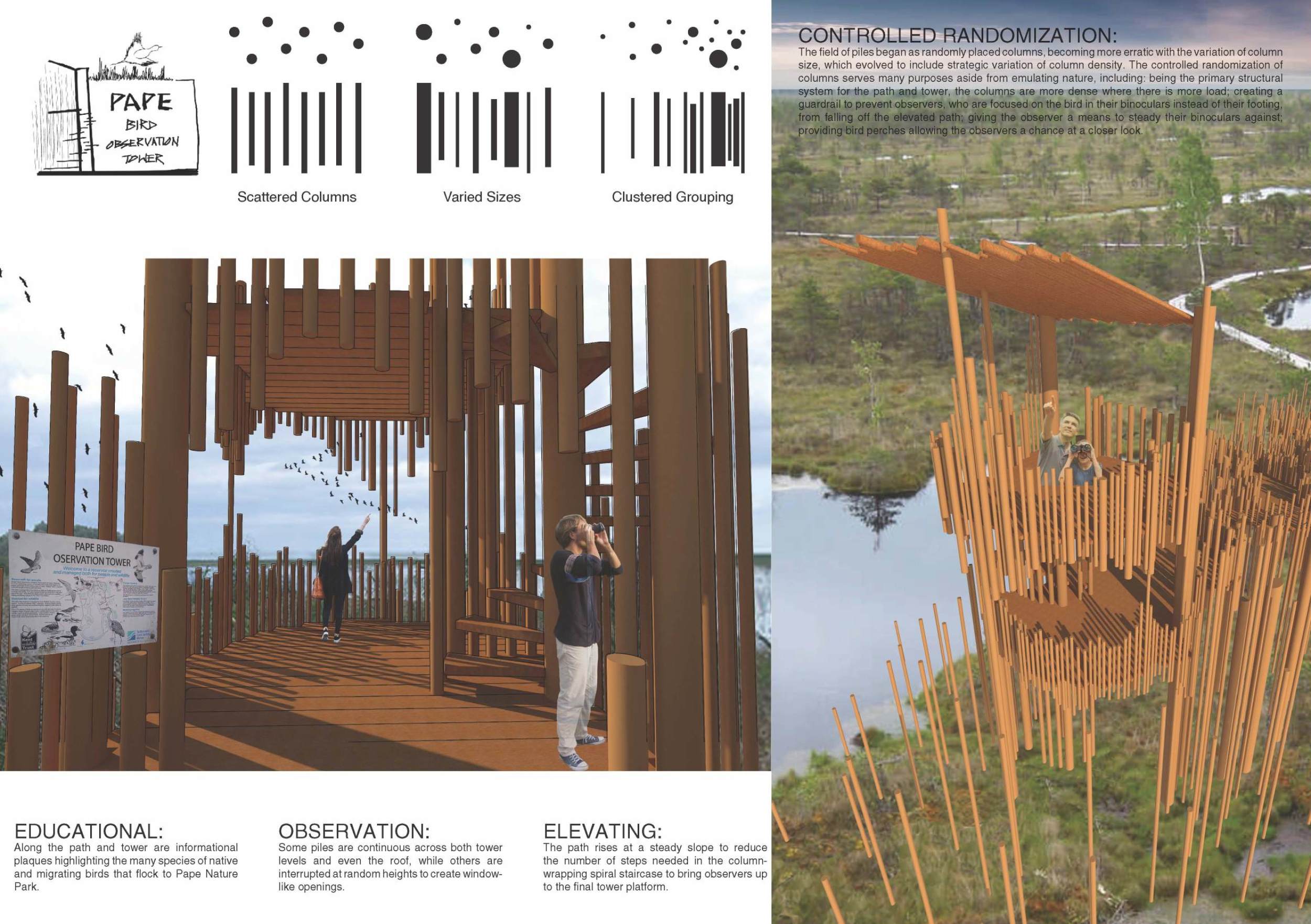 Architecture project // Curvilinear Observation Tower Crafted from ...