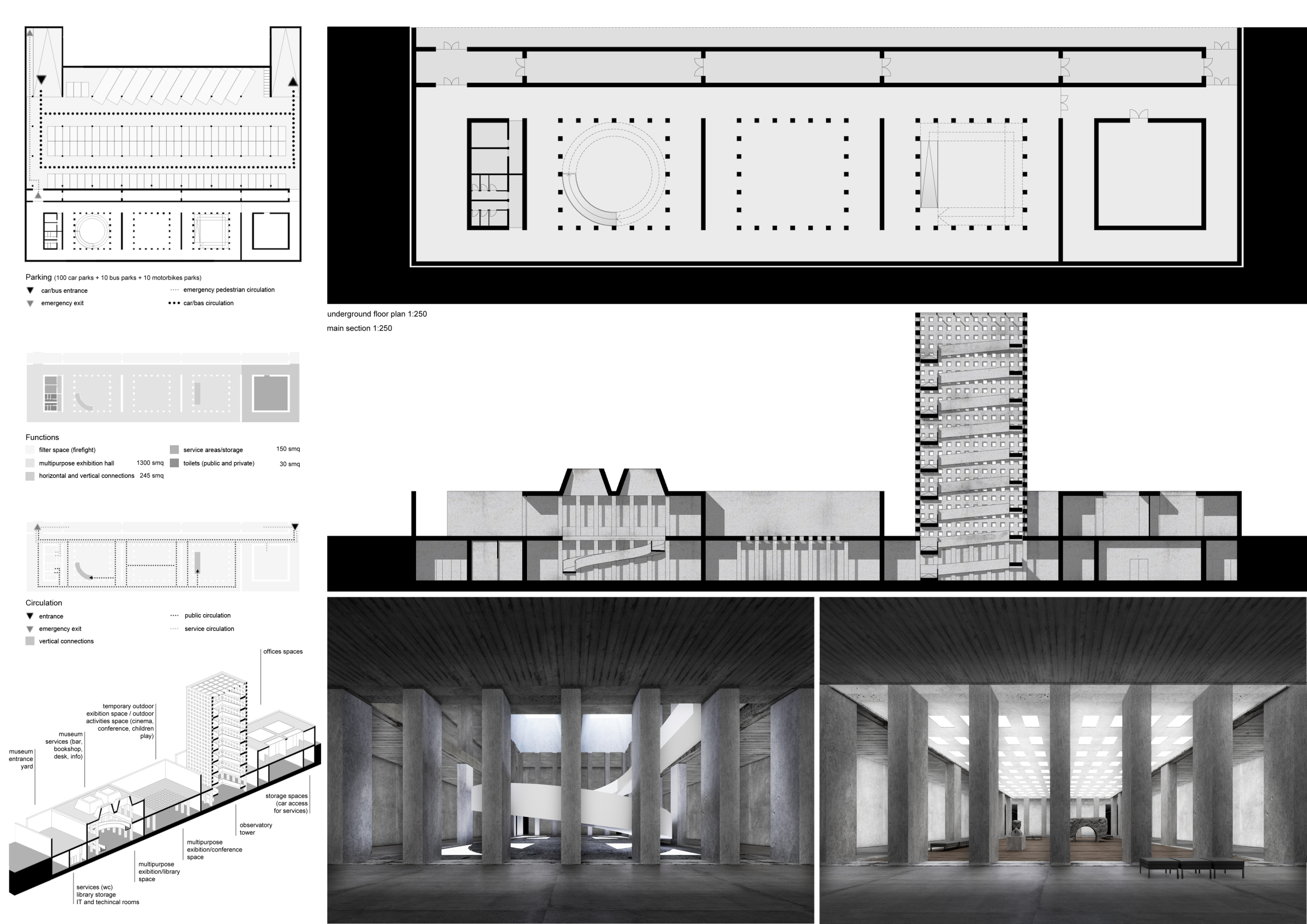 Architecture project // Geothermal Observatory Tower with Sunpipes for ...