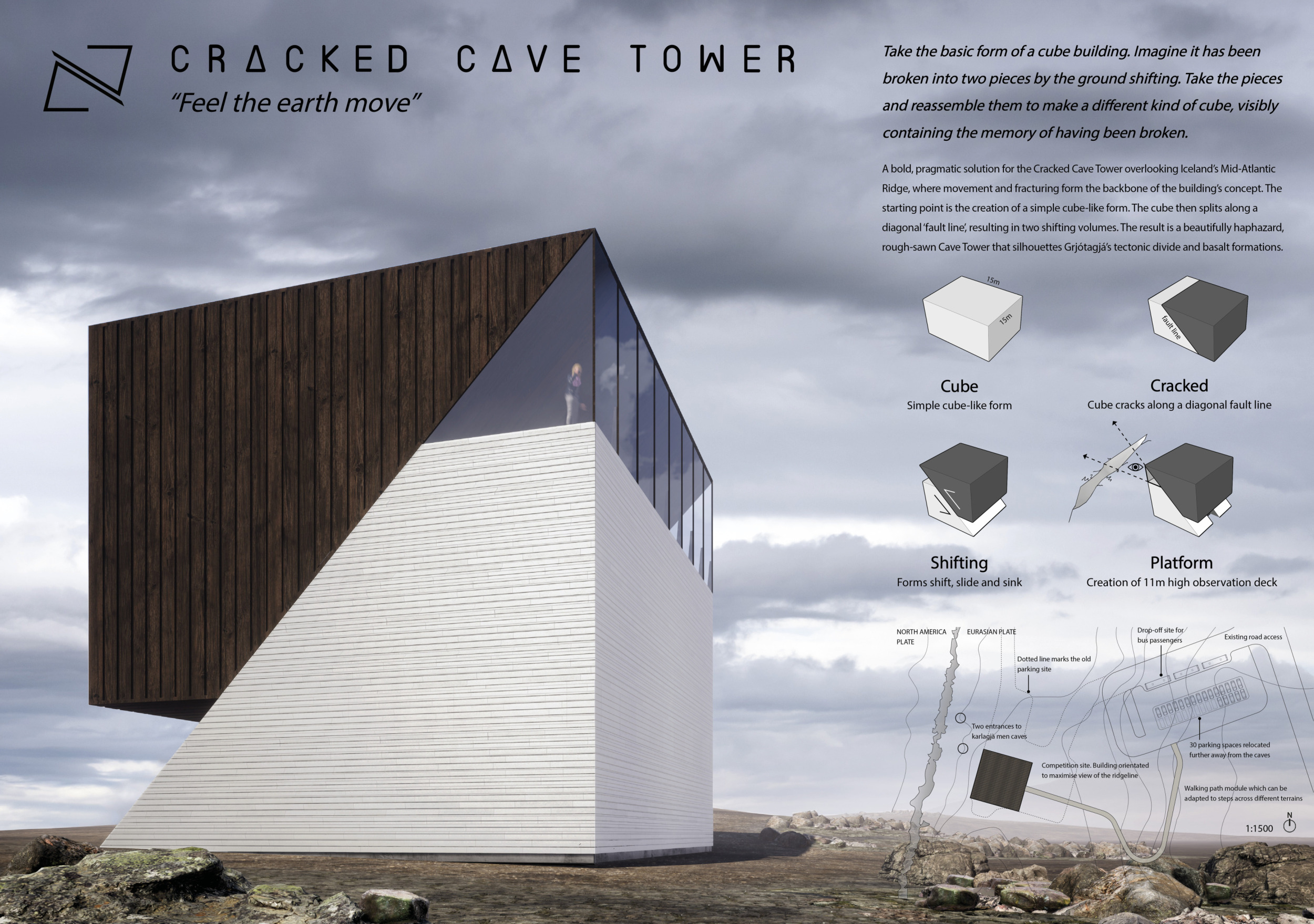 Architecture project // Fractured Forms with Birch Wood and Natural ...