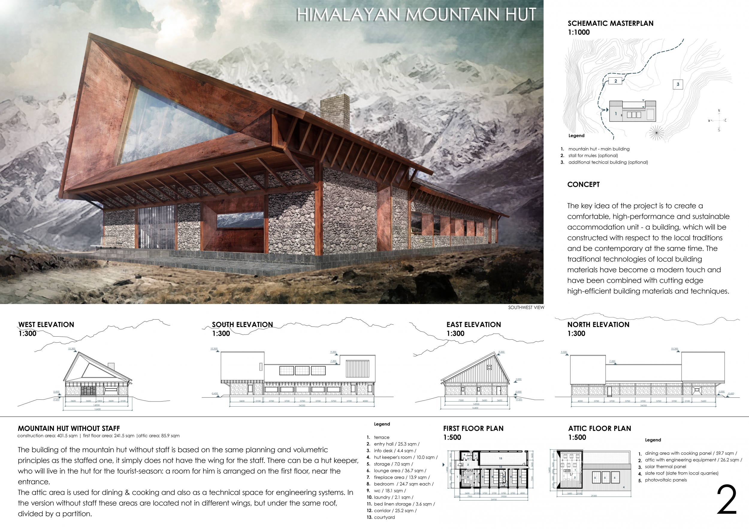 Architecture project // Charred Wooden Shingles and Local Stone Create ...