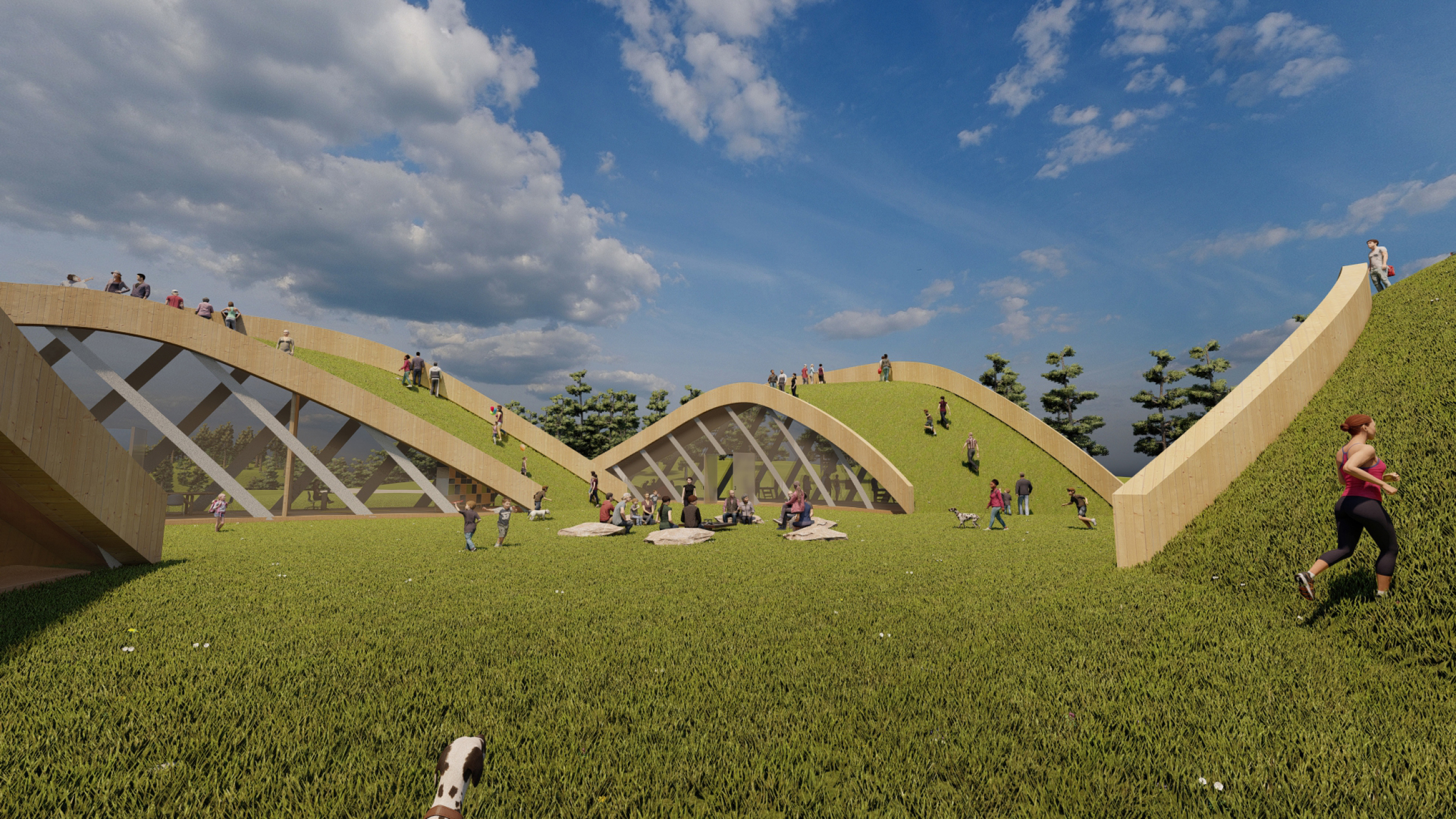 Architecture project // Petal-Inspired Peaks Blending with Mountainous ...