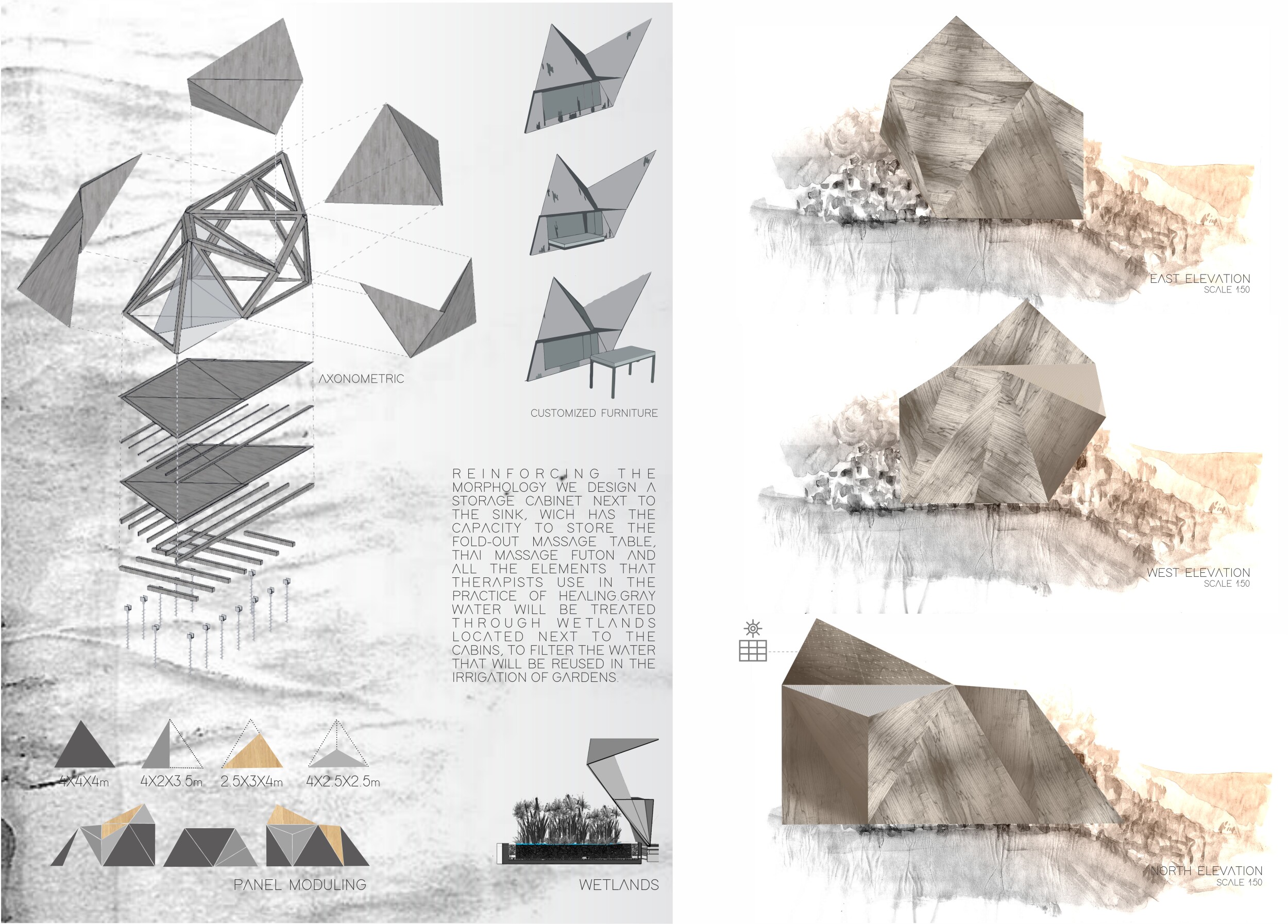 Architecture project // Triangular Cabins Blending Wood Paneling and ...