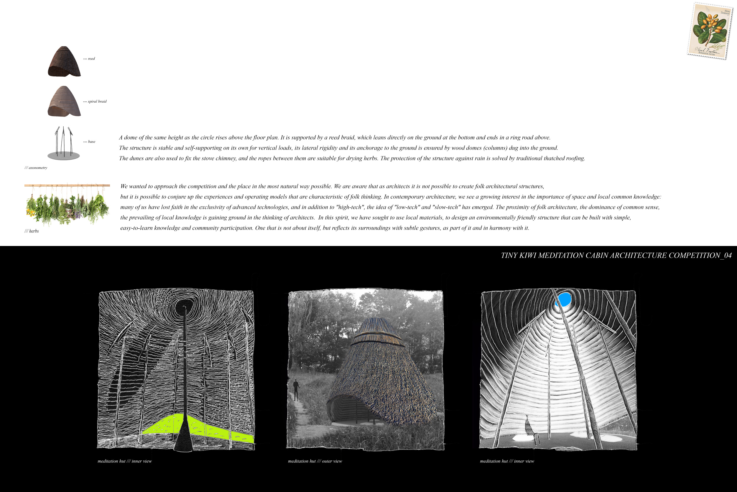 Architecture project // Dome Structure Crafted from Natural Thatch and ...