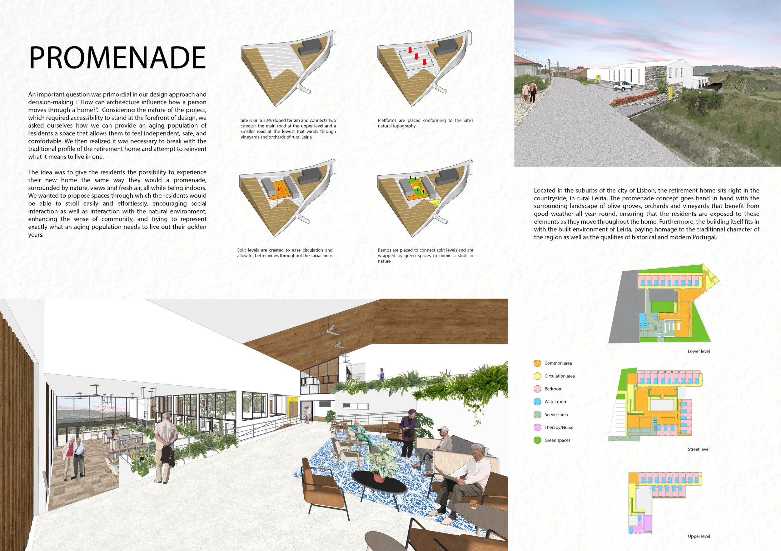 Architecture project // Sustainable Living Enhanced by Schist Walls and ...