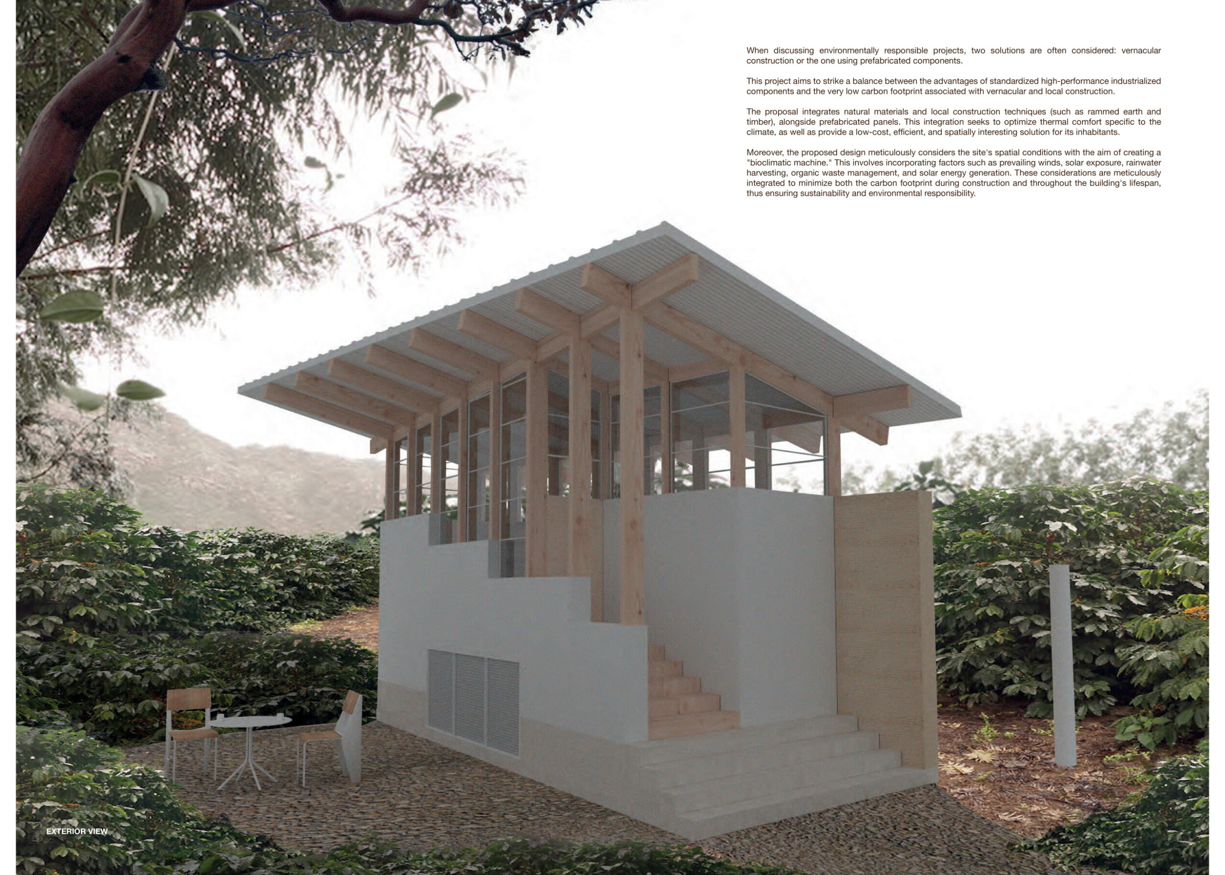 Architecture project // Rammed Earth Walls and Photovoltaic Solutions ...