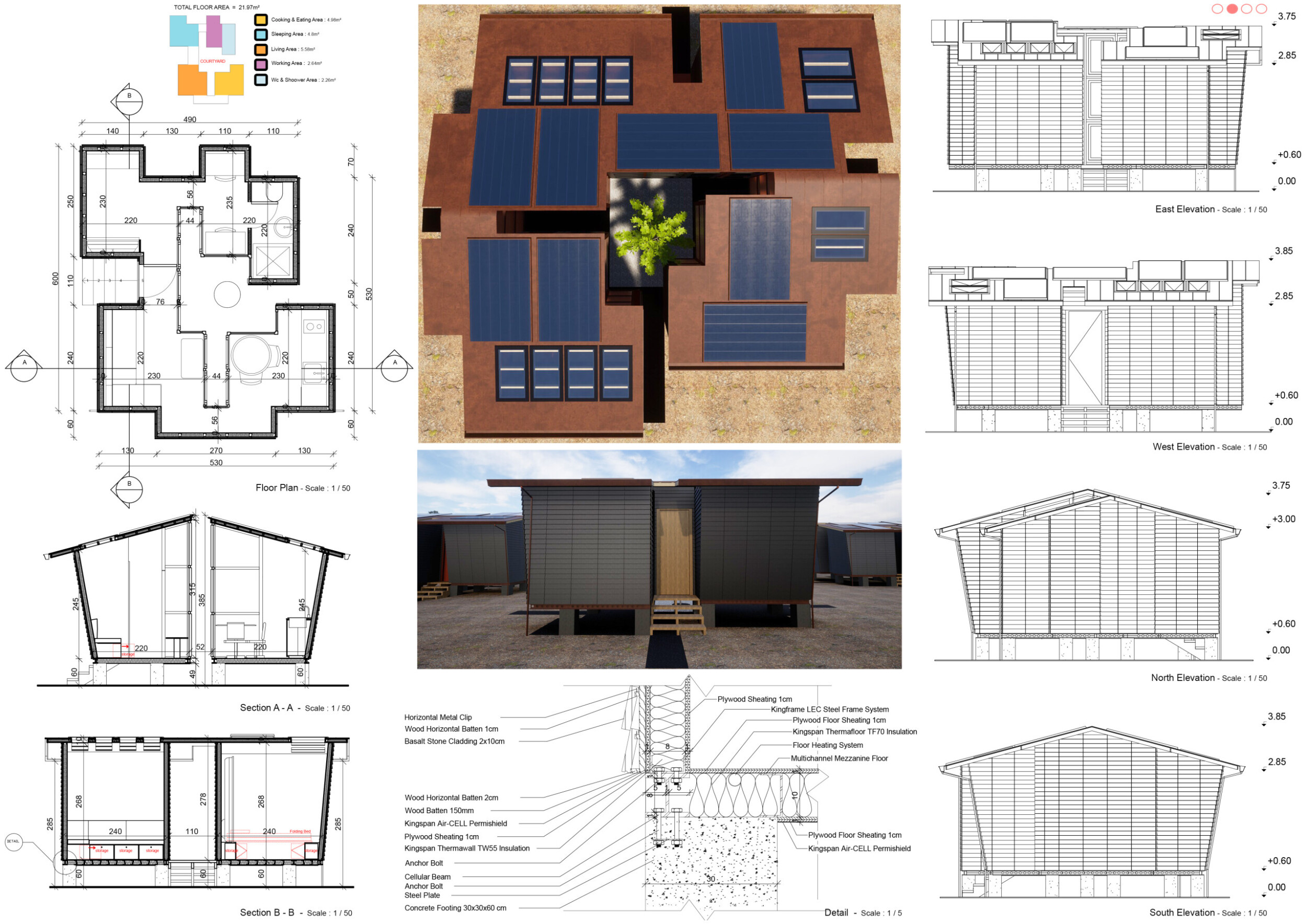 Architecture project // Basalt Cladding and Natural Ventilation in ...