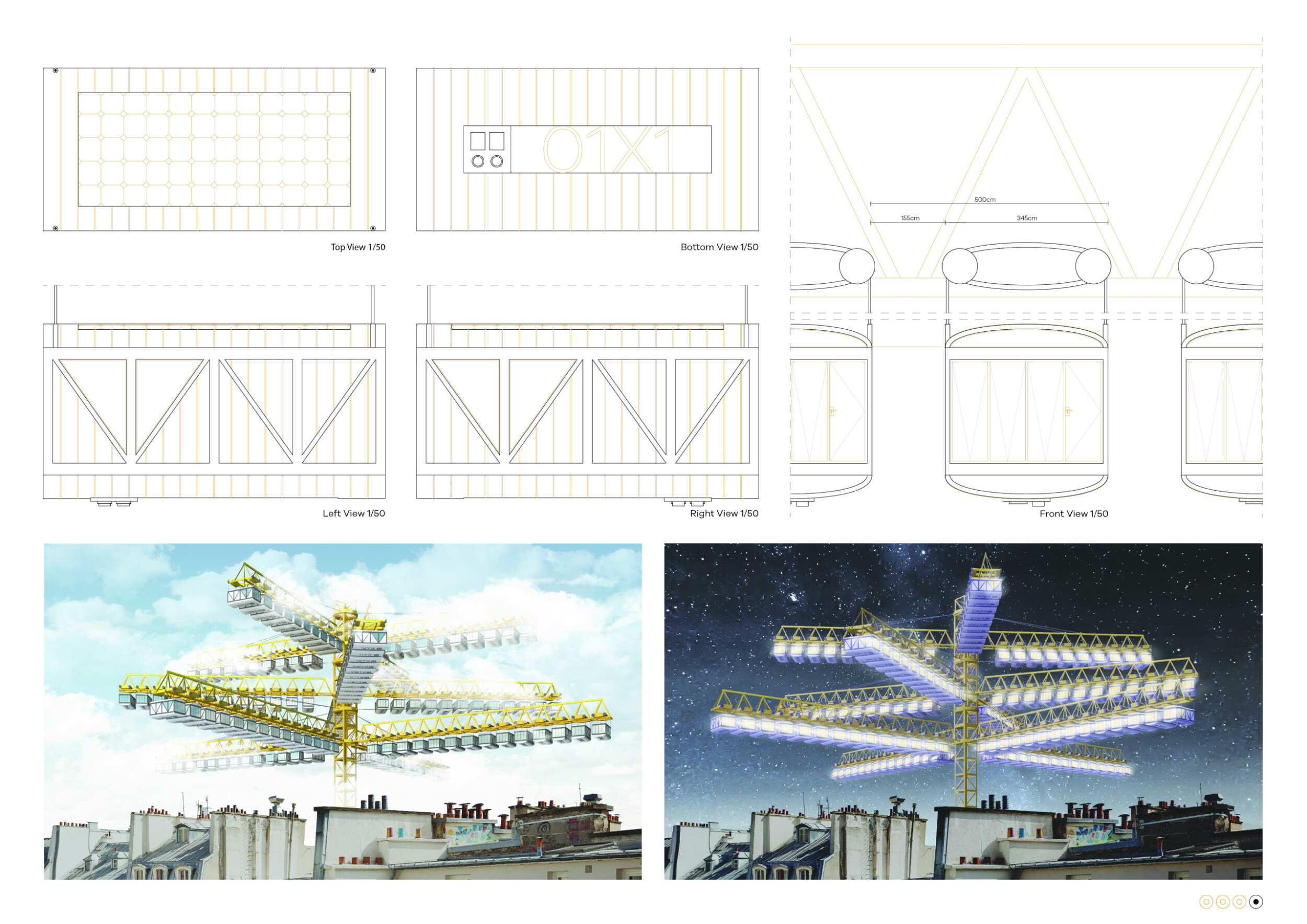 Architecture project // Elevated Living Units with Glass Facades and ...