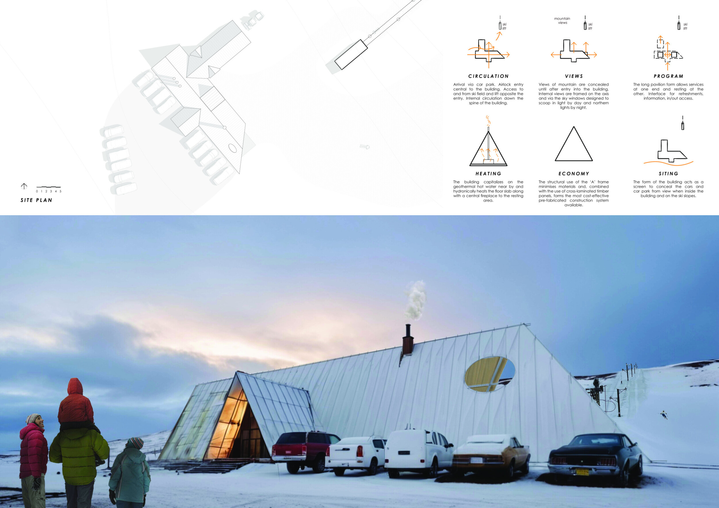Architecture project // Snow-Shedding Triangular Form Featuring ...