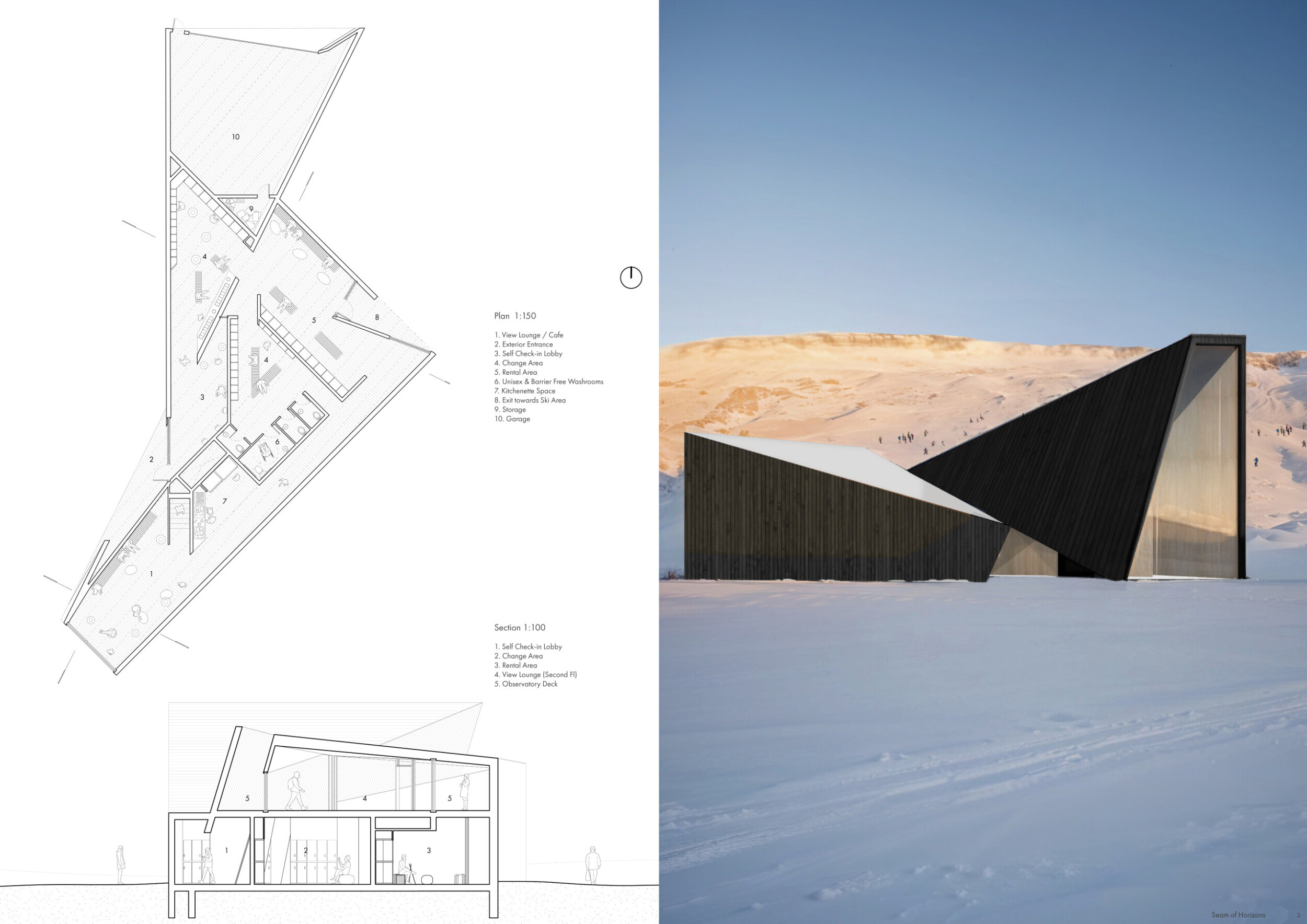 Architecture project // Employing Corrugated Wood Cladding and Angular ...