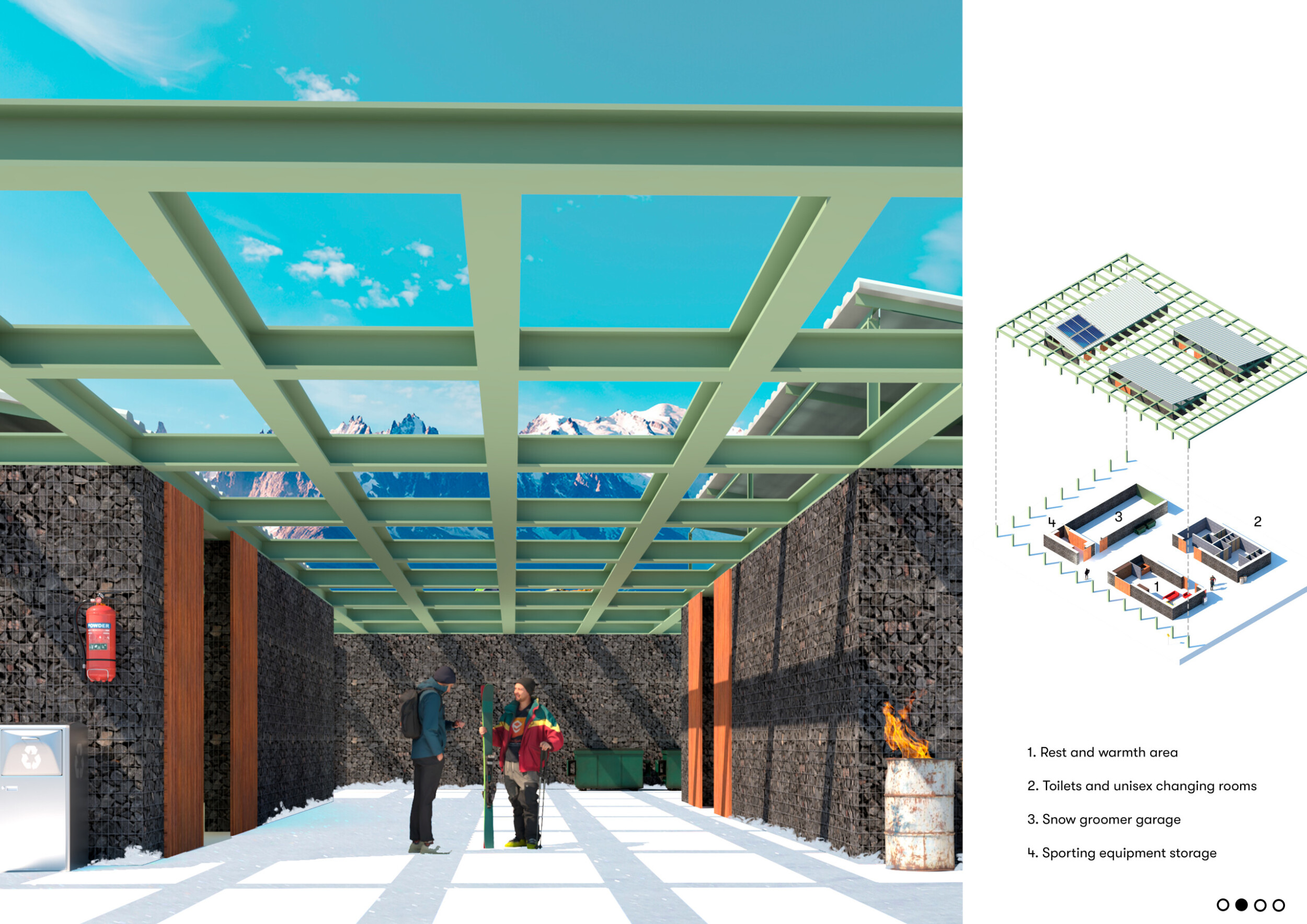 Architecture project // Volcanic Stone Structure Integrated with Solar ...