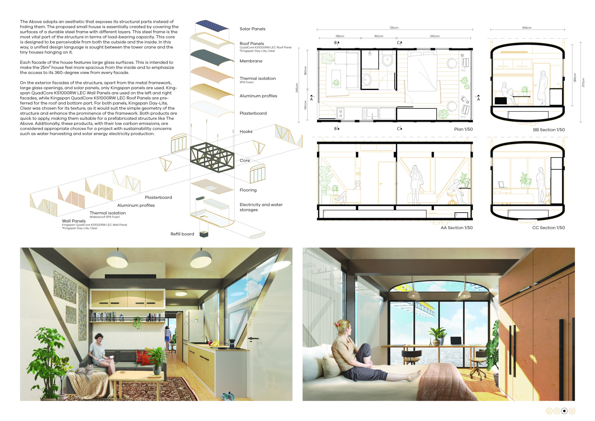 Architecture project // Elevated Living Units with Glass Facades and ...