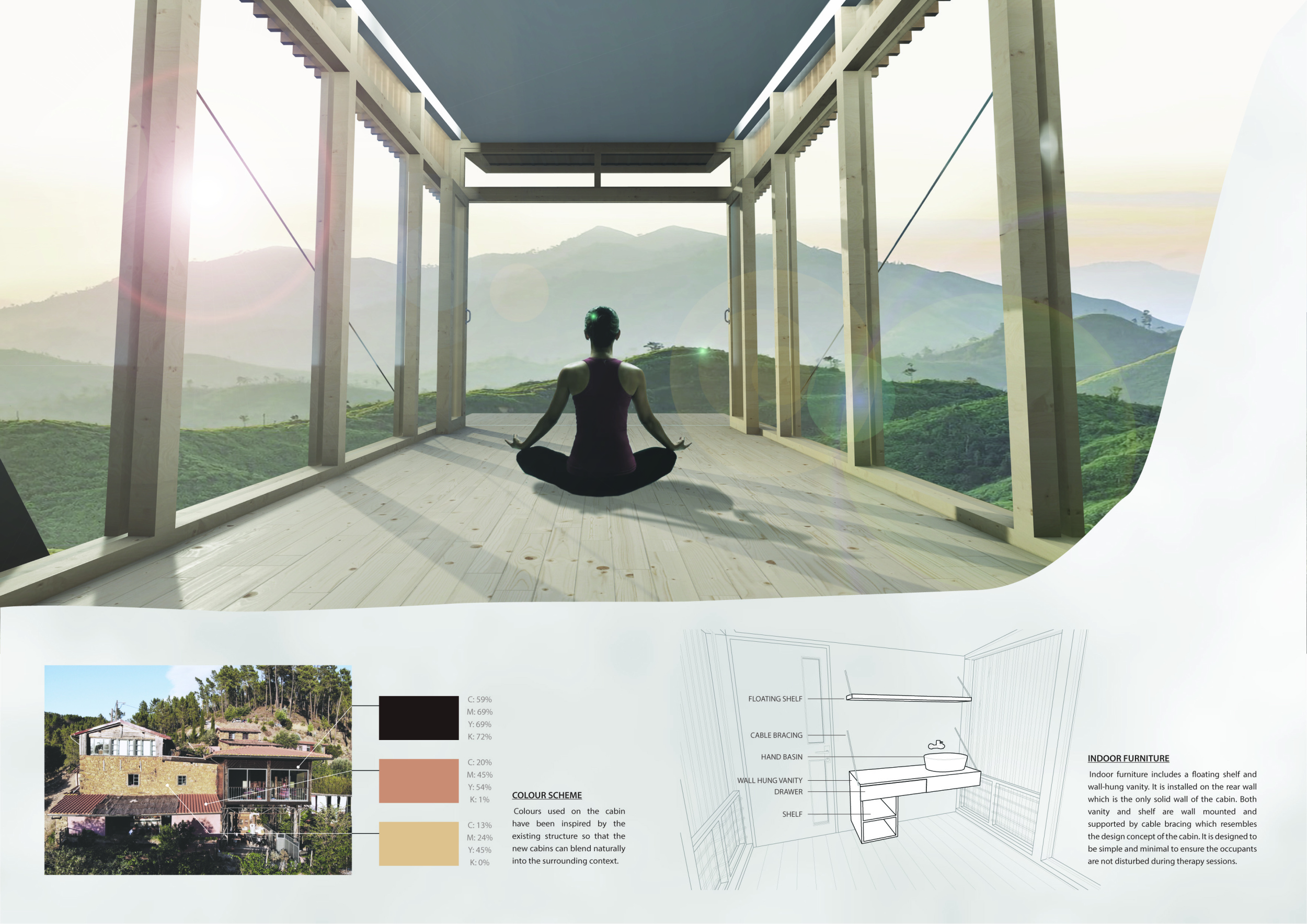 Architecture project // Slanted Steel Columns and Floor-to-Ceiling ...