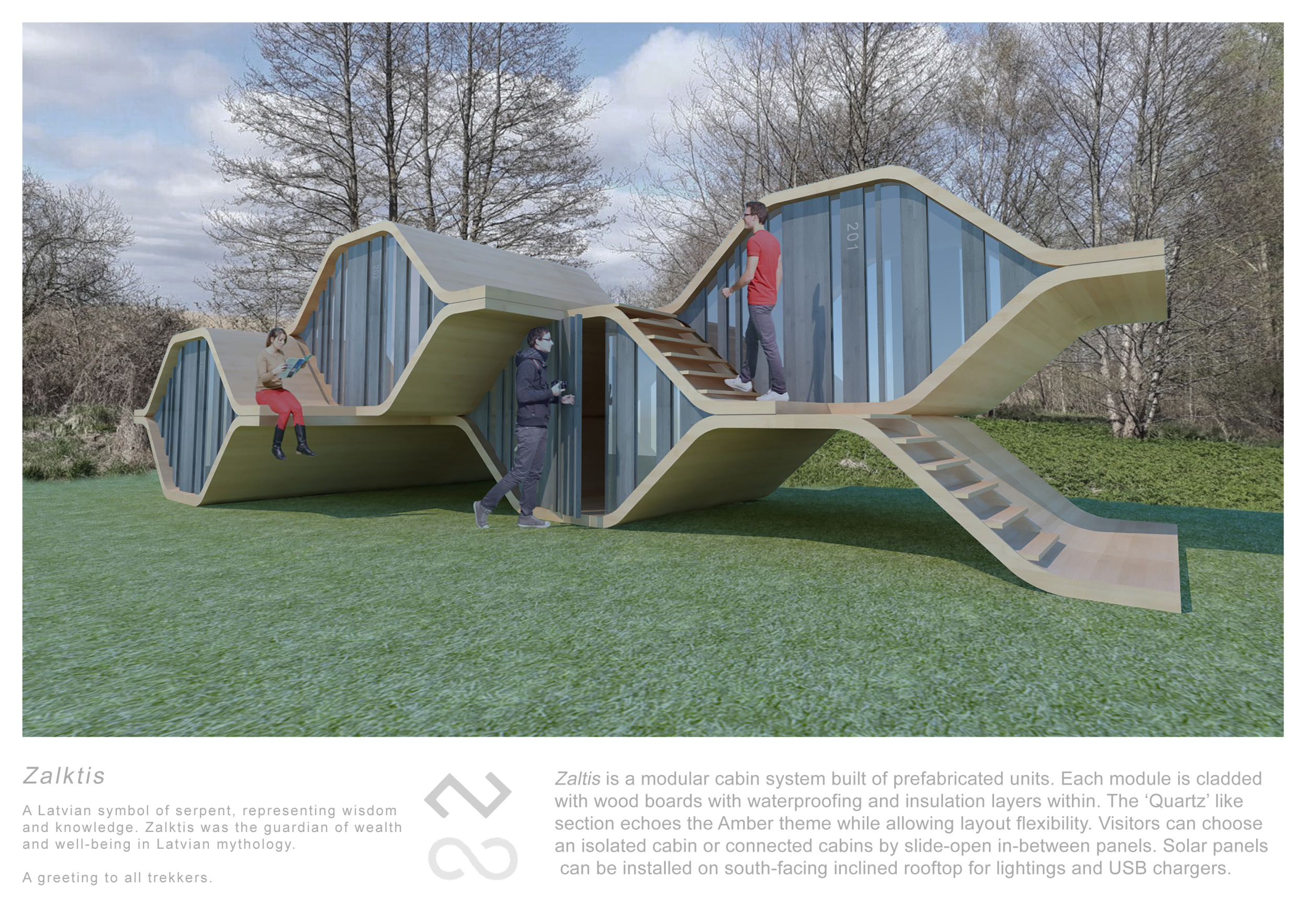 Architecture project // Serpentine Form Crafted from Engineered Wood ...