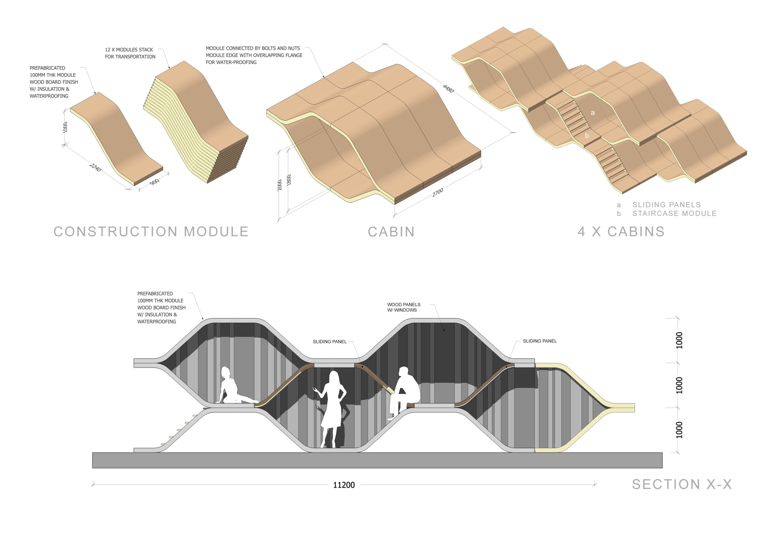 Architecture project // Serpentine Form Crafted from Engineered Wood ...